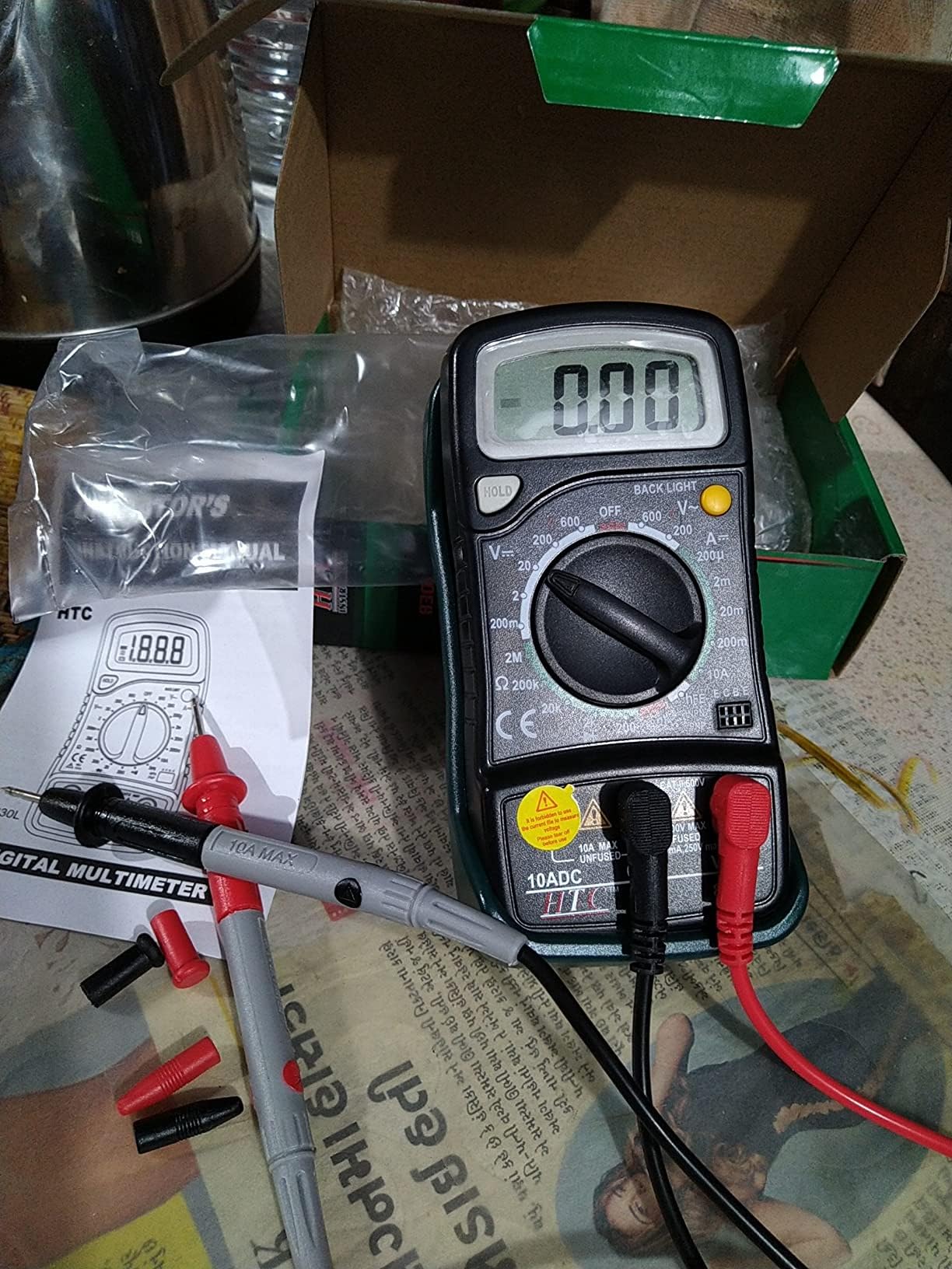 HTC Instrument 830L Digital Multimeter with AC Current, DC Current (1 ...