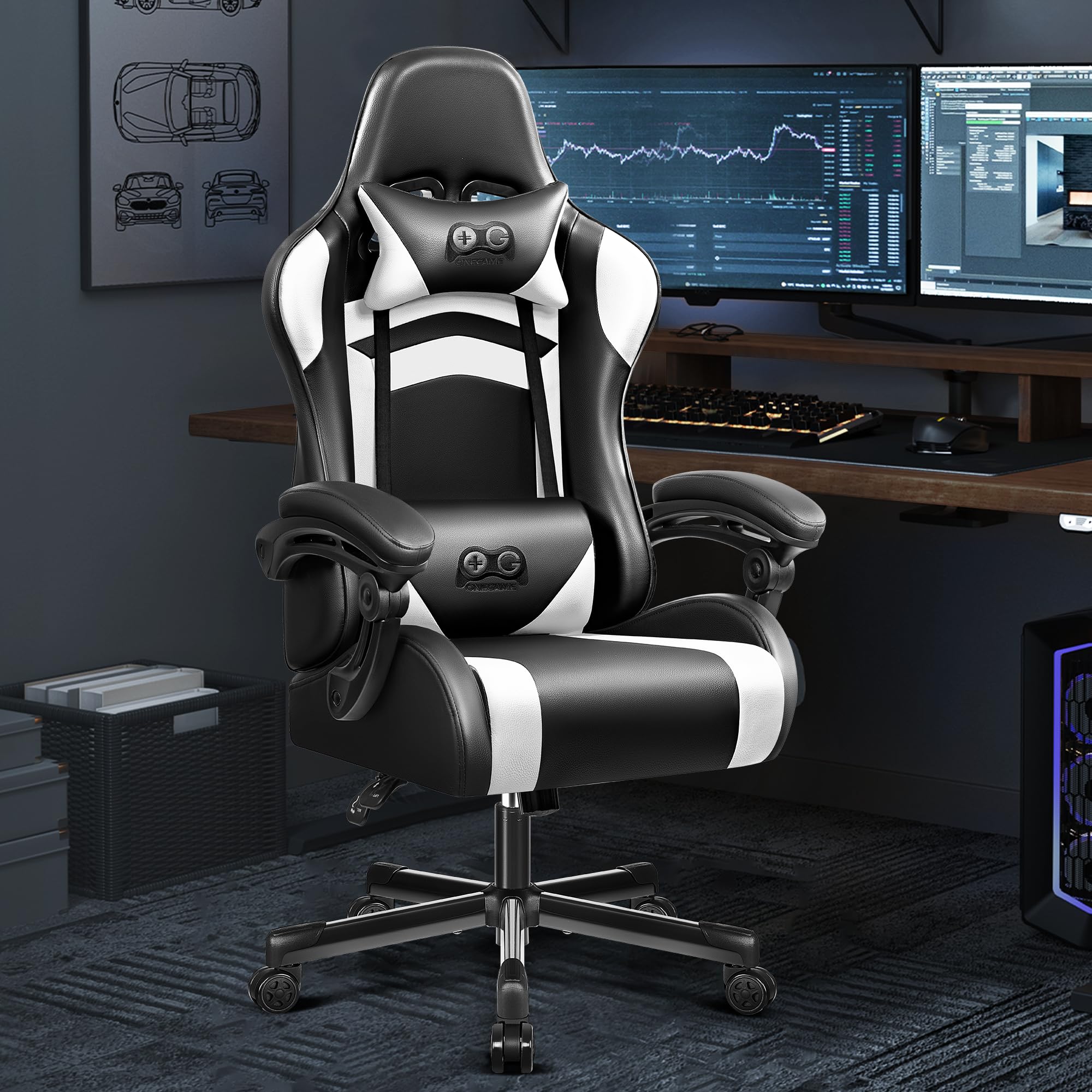 Amazon.com: OneGame Ergonomic Gaming Chair, High-Back Computer Gamer ...