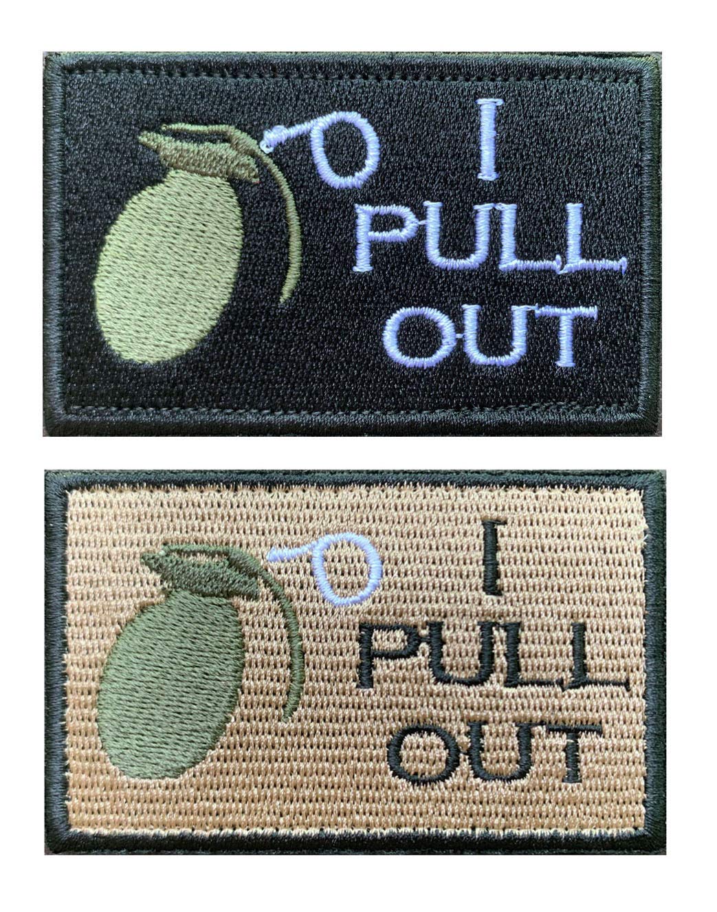 Amazon.com: Antrix 2 Pack I Pull Out Funny Military Patches Hook & Loop ...