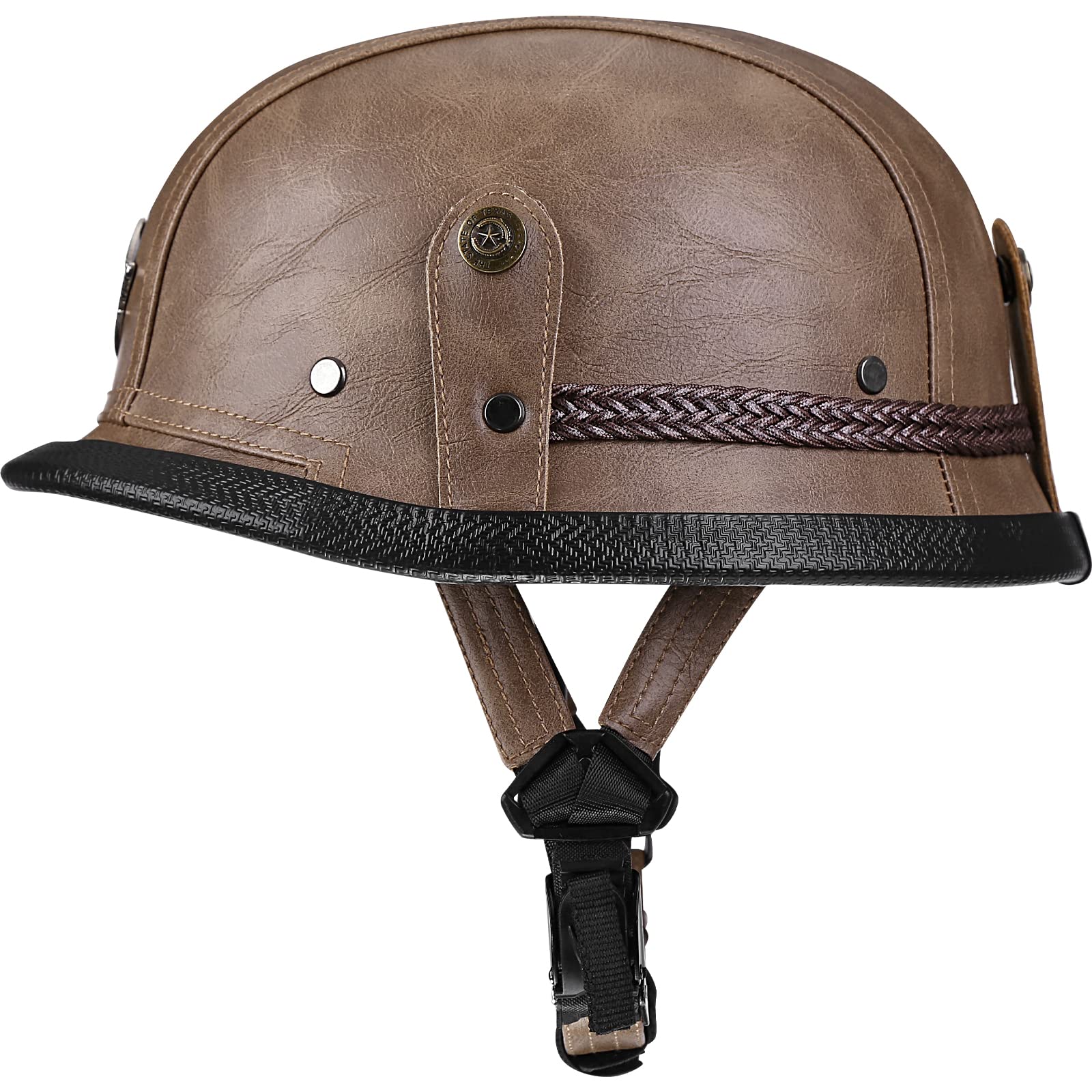 Snapklik.com : Yesmotor Motorcycle Half Helmet Retro German Handmade ...