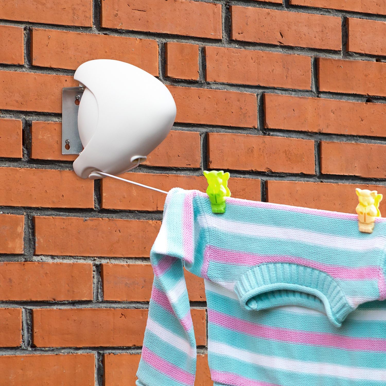 Amazon.com: Tatkraft Strong Retractable Clothesline, Automatic ...