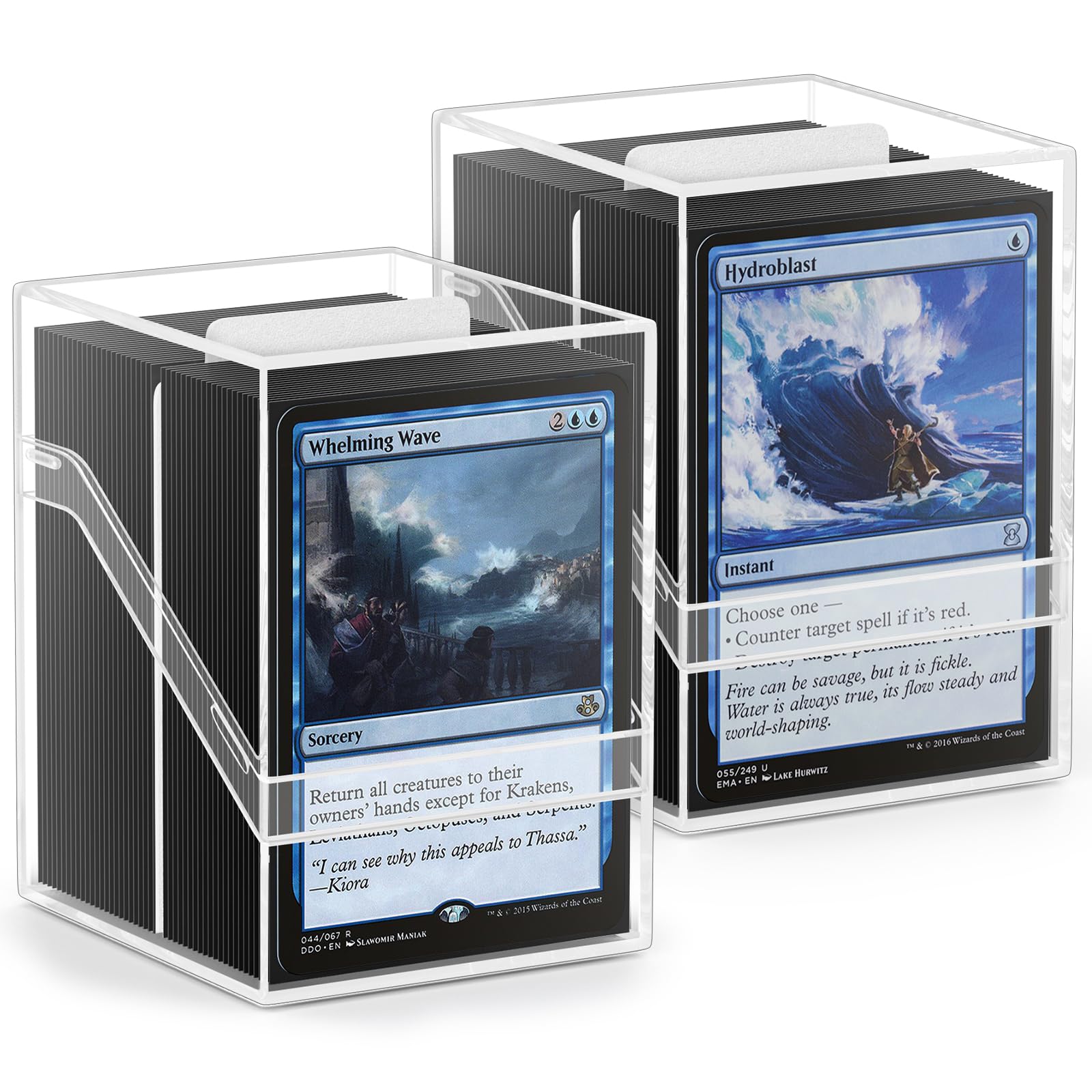 Amazon.com: 2 Pack Card Deck Boxes, Card Deck Case with 200 Pack Card ...