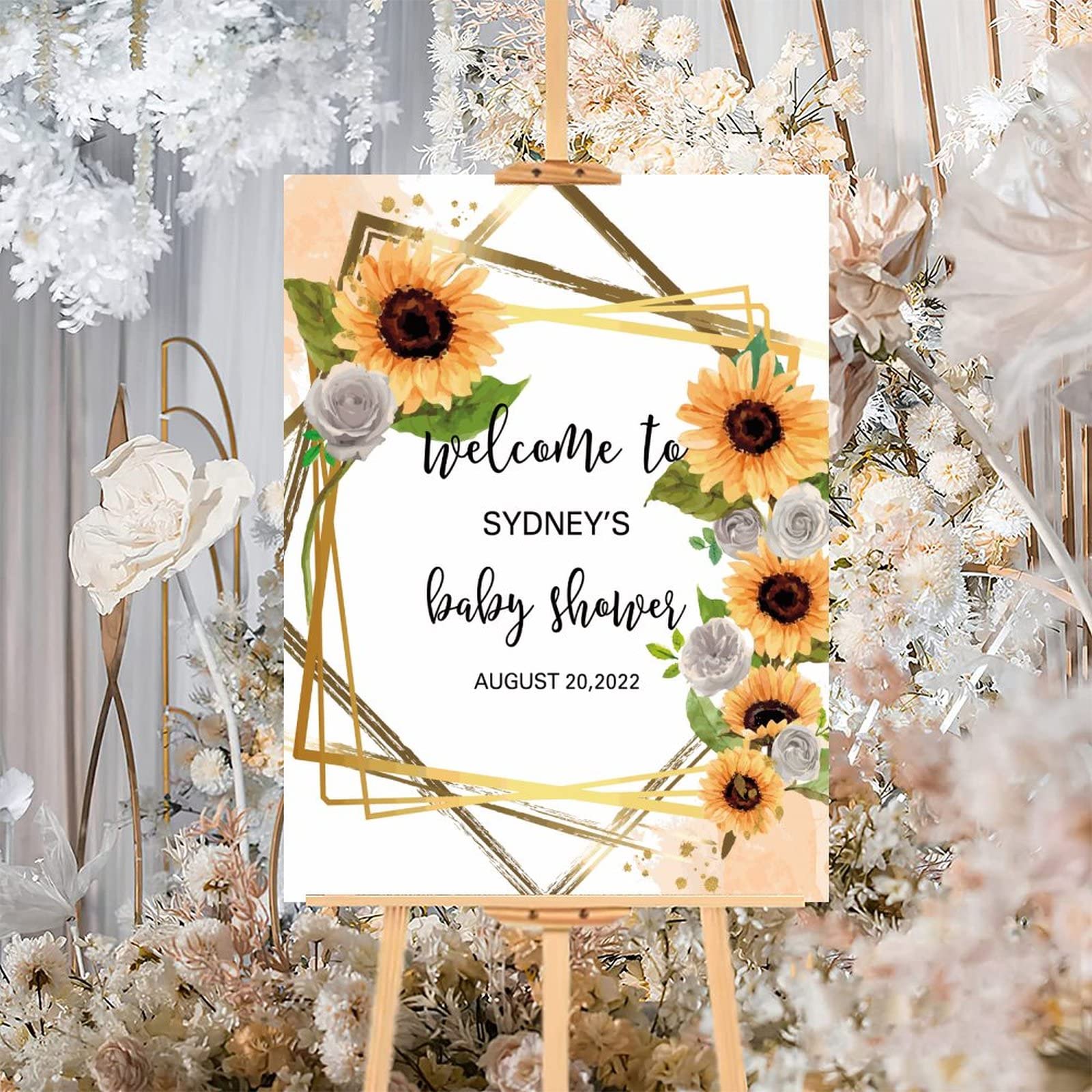 Rustic Wooden Wedding Signs We're So Glad You're Here Minimalist