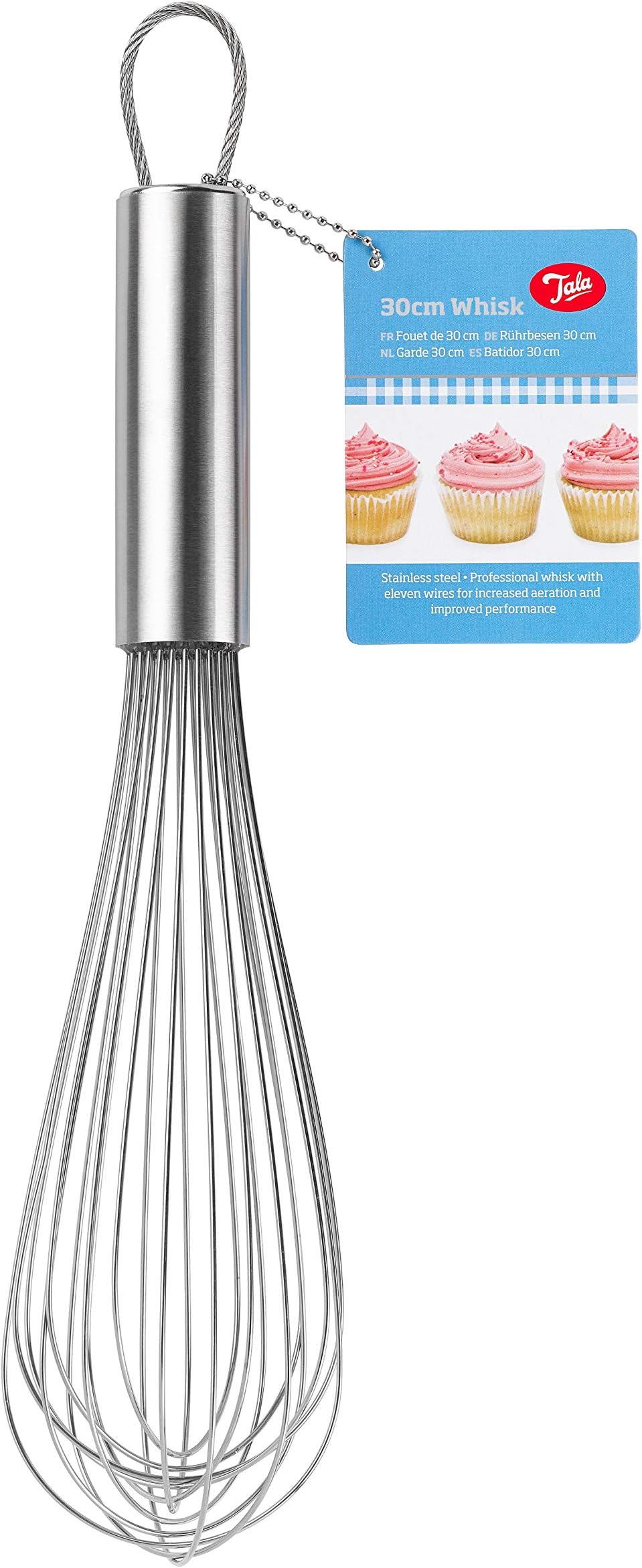 Metaltex 25 cm Stainless Steel Heavy Duty 8 Wire Whisk, Silver : Amazon ...