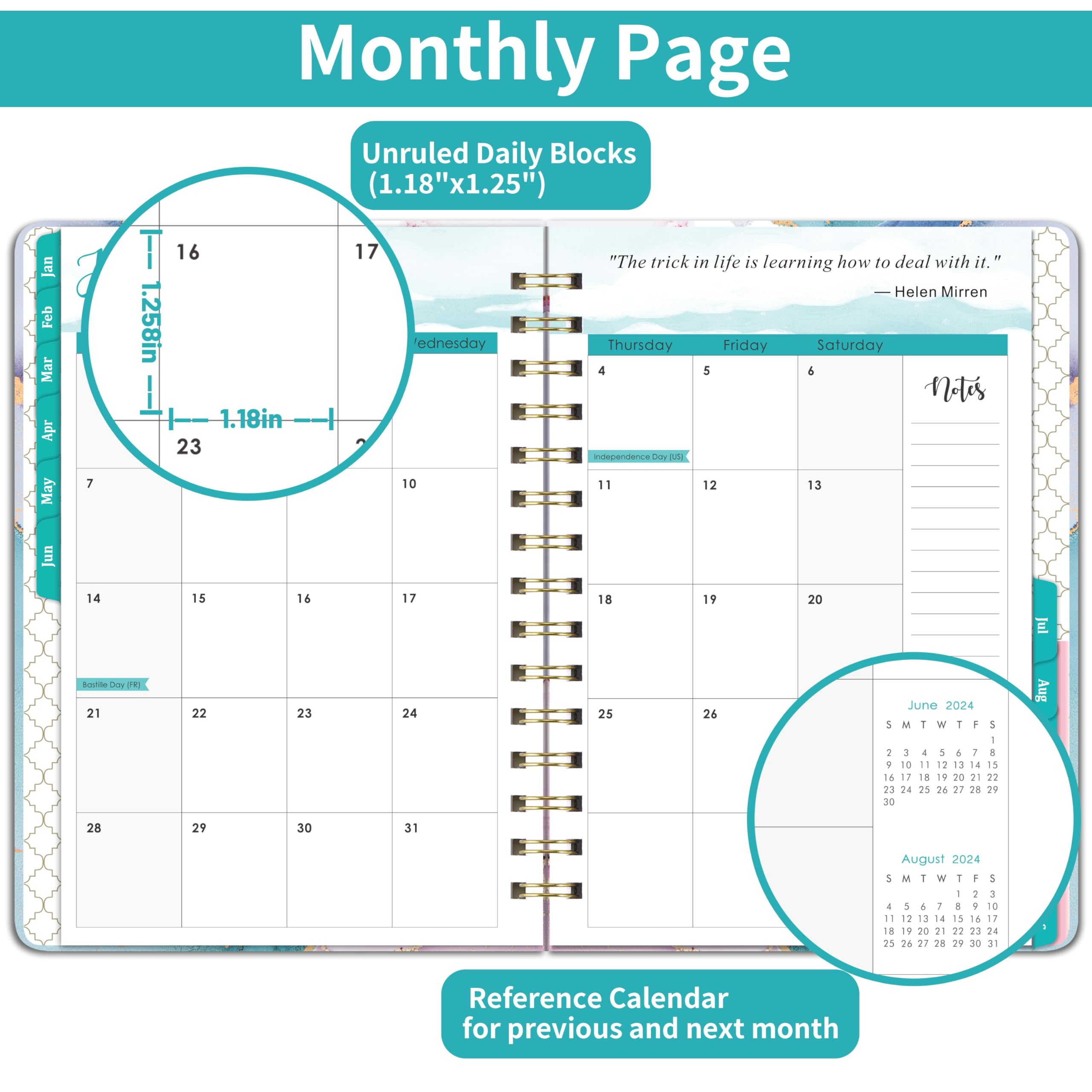 Snapklik.com : 2024 Planner - Weekly Monthly Planner 2024, Calendar ...