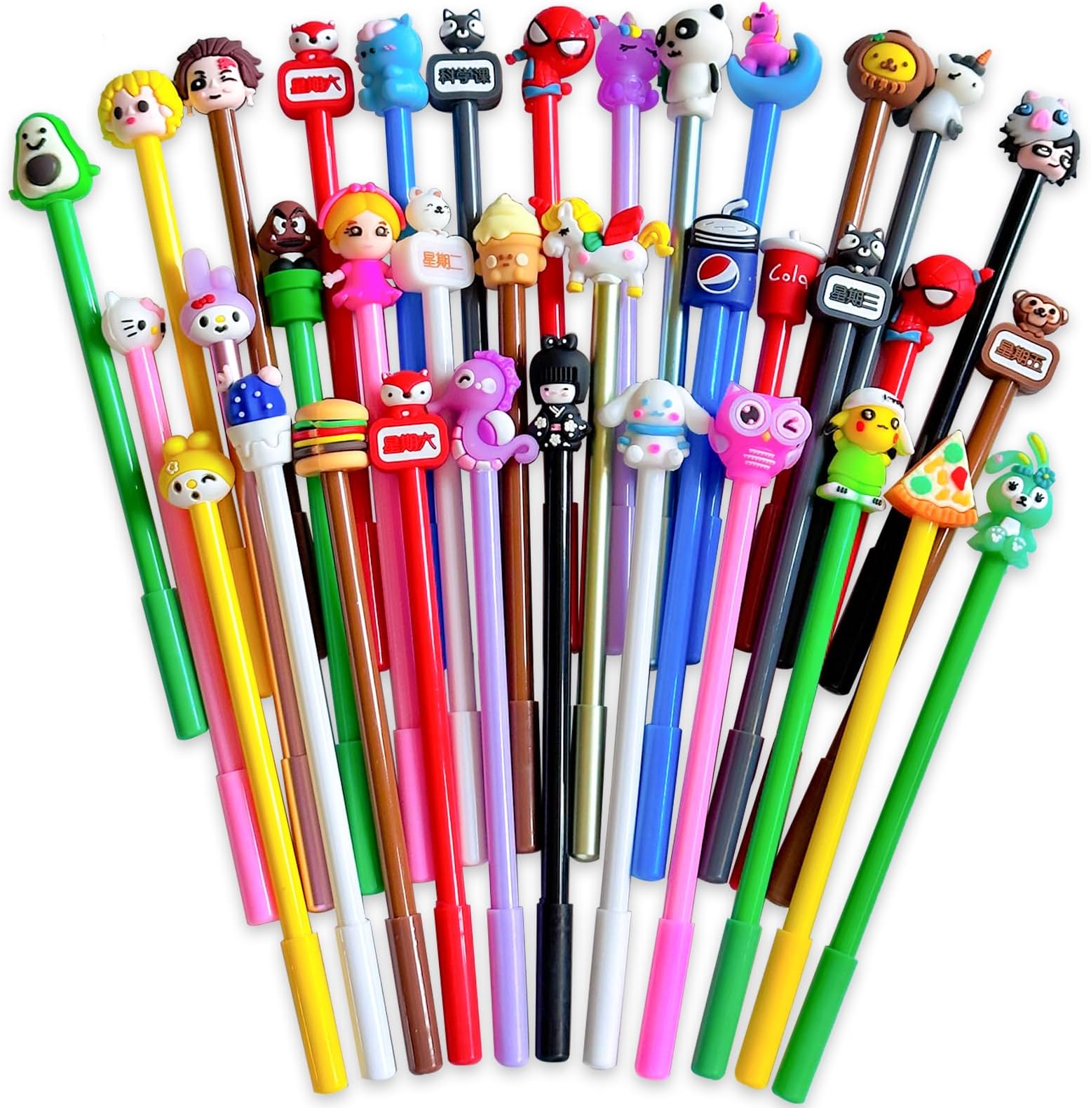 Amazon.com: Hdagbnn 36PCS Cute Cartoon Gel Black Ink Pens,Random Kawaii ...