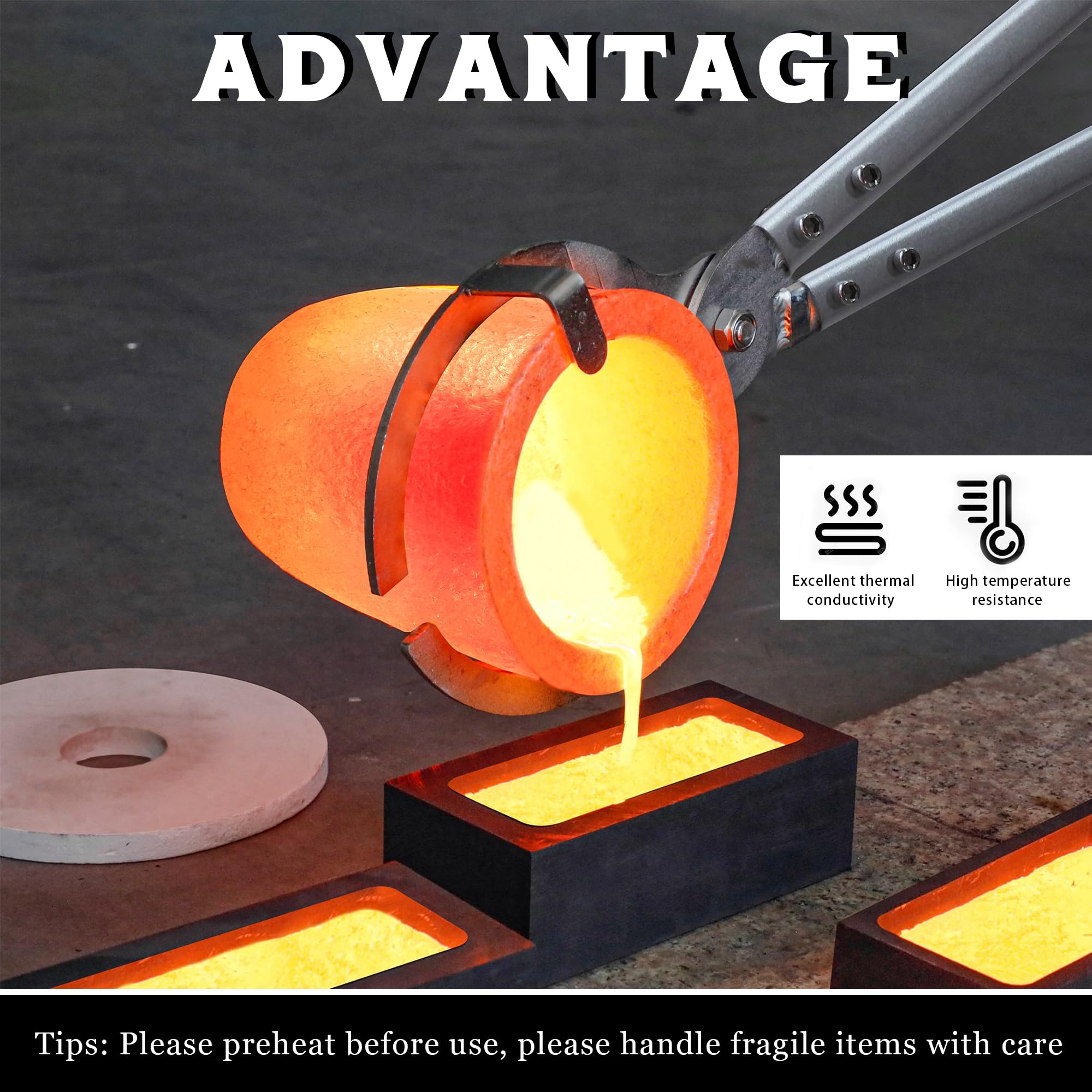 Snapklik.com : Nelyrho 4 Pieces 1kg Graphite Ingot Molds For Casting ...