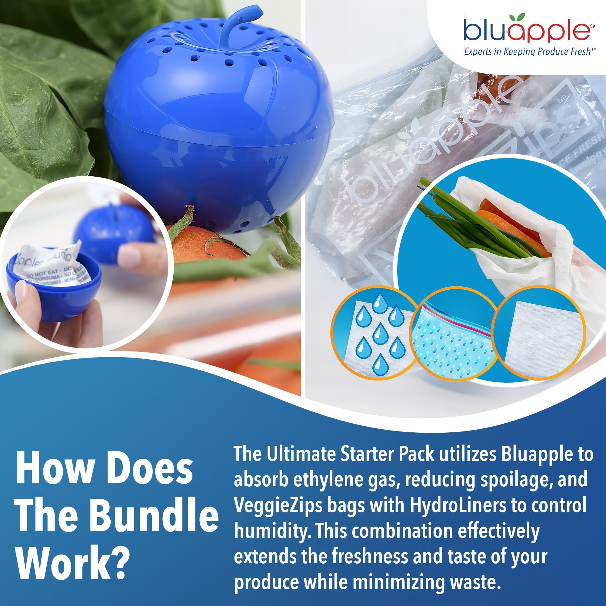 Snapklik.com : Bluapple Produce Saver Ethylene Gas Absorber - Fresh ...