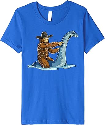 Amazon.com: Bigfoot Riding Nessie T Shirt Sasquatch Loch Ness Monster : Clothing, Shoes & Jewelry