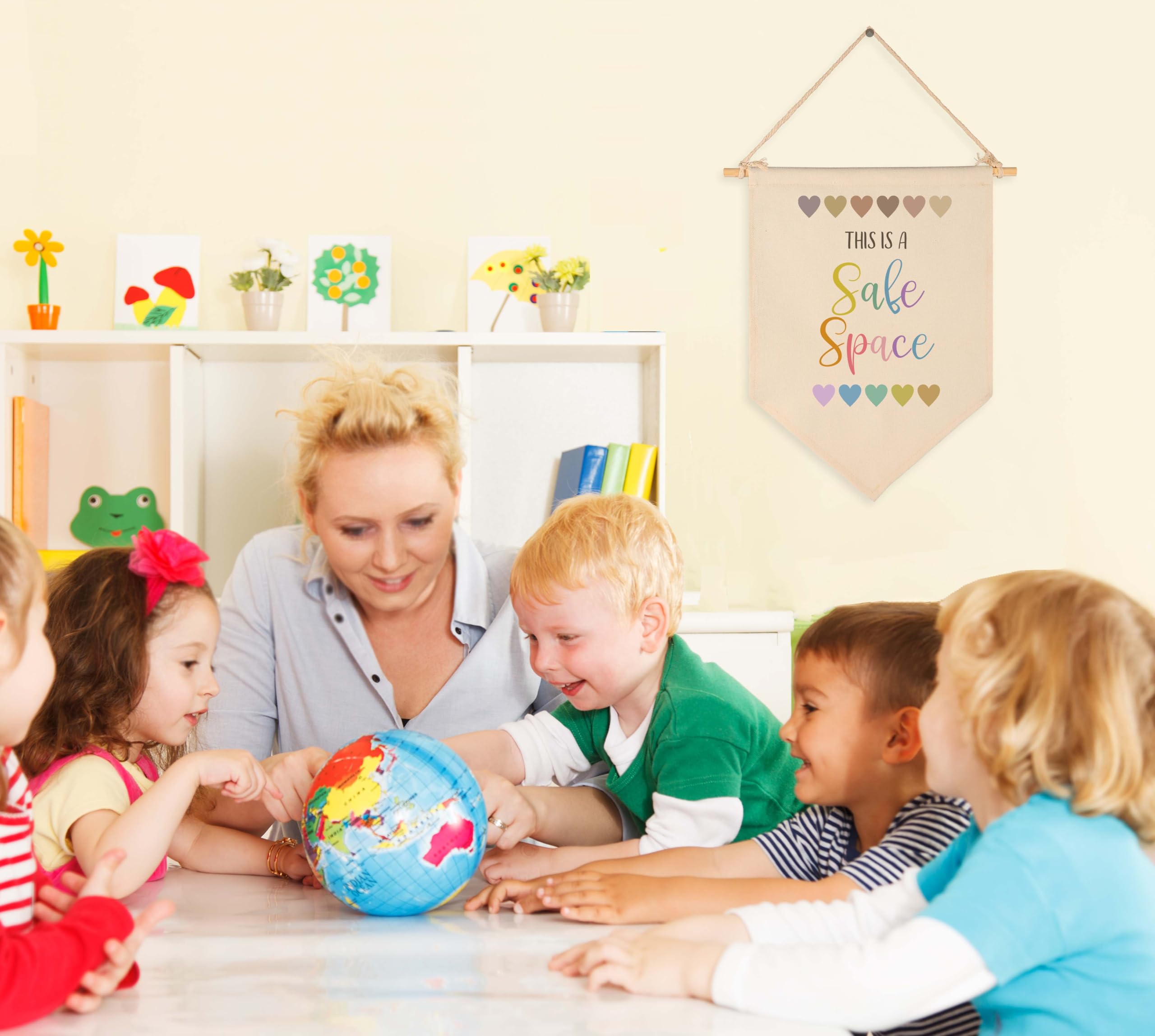 Snapklik.com : This Is A Safe Space-School Counselor Office Sign Decor ...