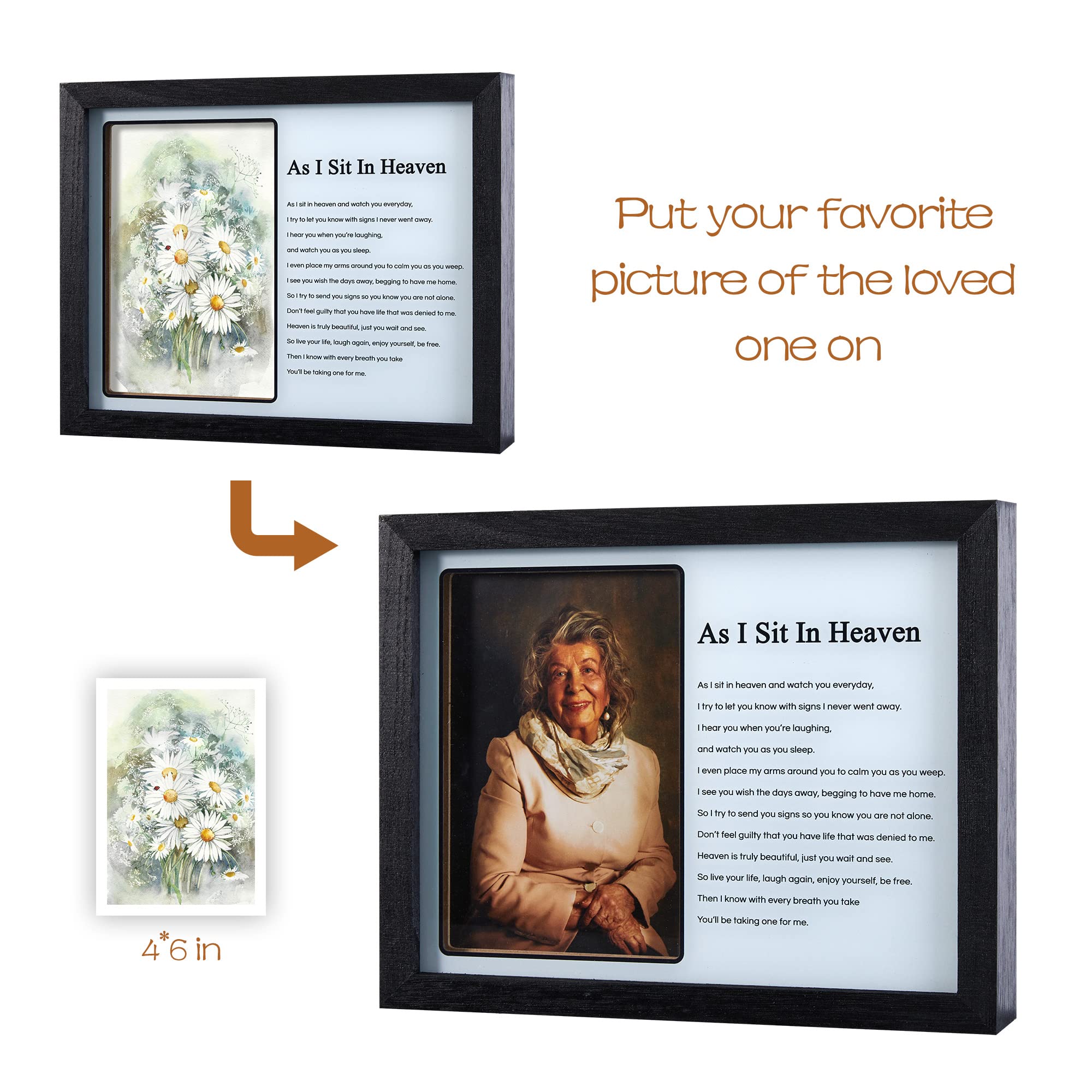 Snapklik.com : 2 Pack WOODEXPE Sympathy Gift LED Memorial Shadow Boxes ...