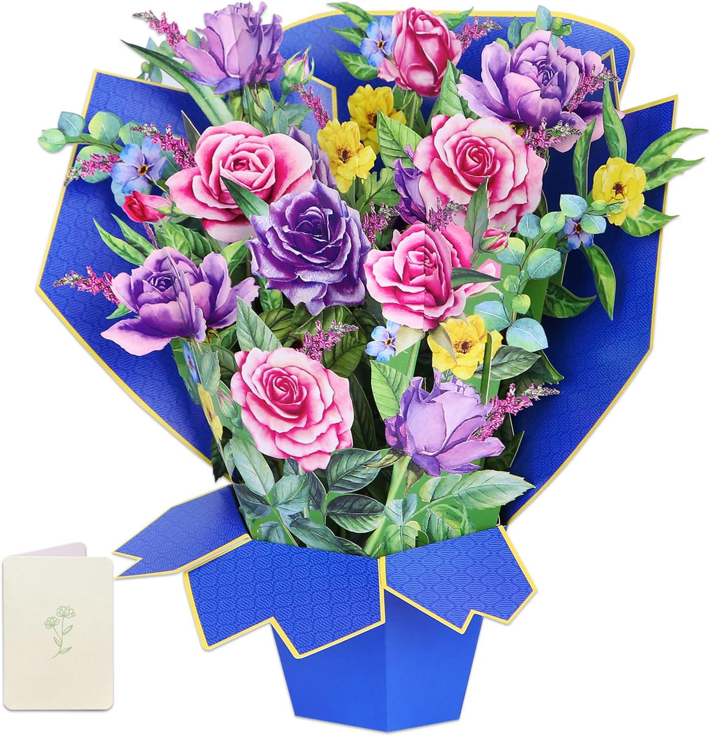 Amazon.com : YiYou Pop Up Flower Cards, Graduation Cards 3D Paper Roses ...