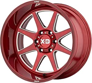 Amazon.com: XD Wheels Xd844 Pike Brushed RED with Milled Accent Wheel ...