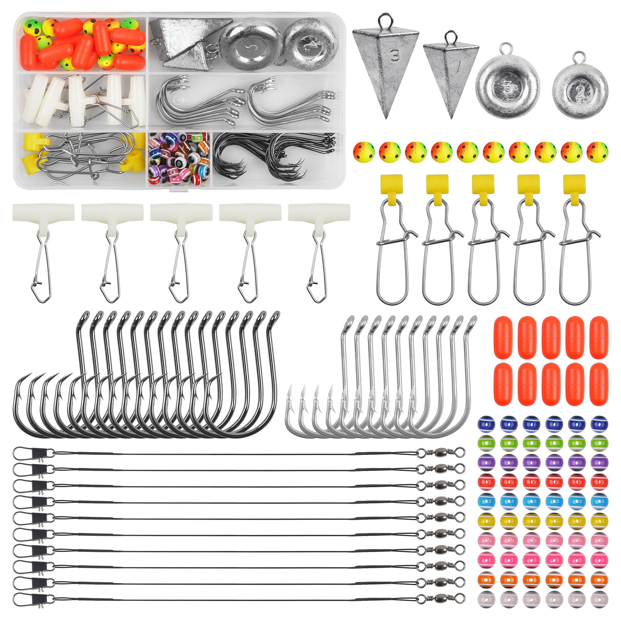 Amazon.com : Surf Fishing Tackle Kit Fish Finder Rigs,149pcs Saltwater ...