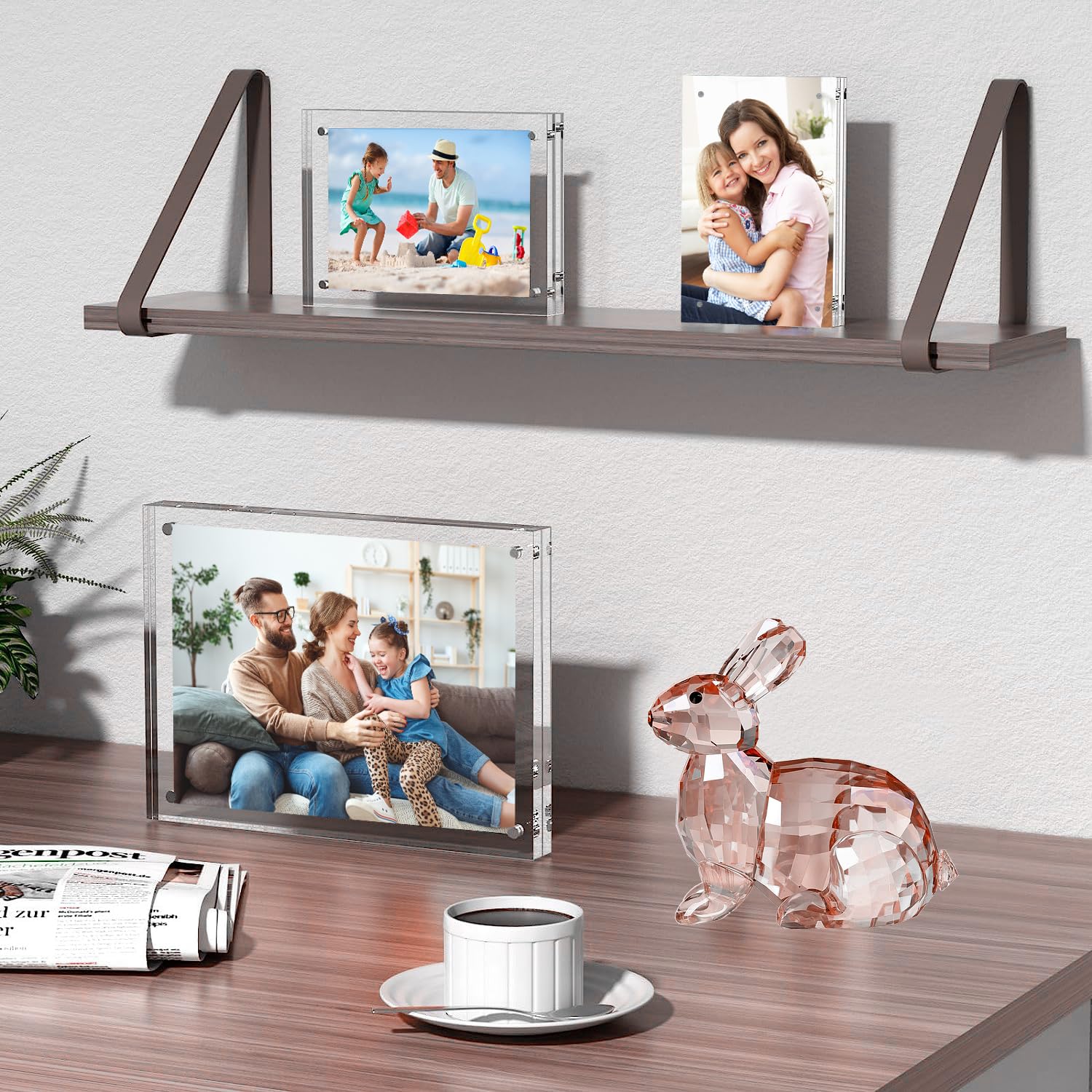 Magnetic Display Frames 5x7 Acrylic 3-Pack - 20mm Thick Magnetic Double ...