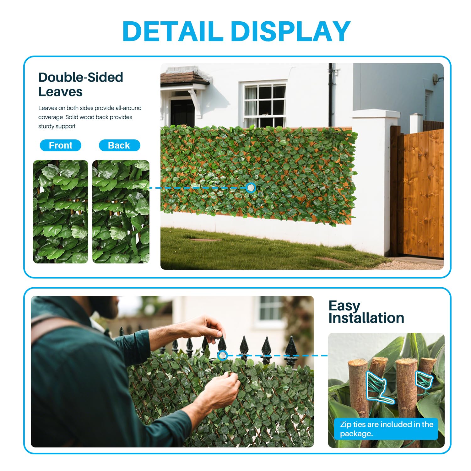 Snapklik.com : Patio Paradise 1PC Artificial Ivy Expandable Privacy ...