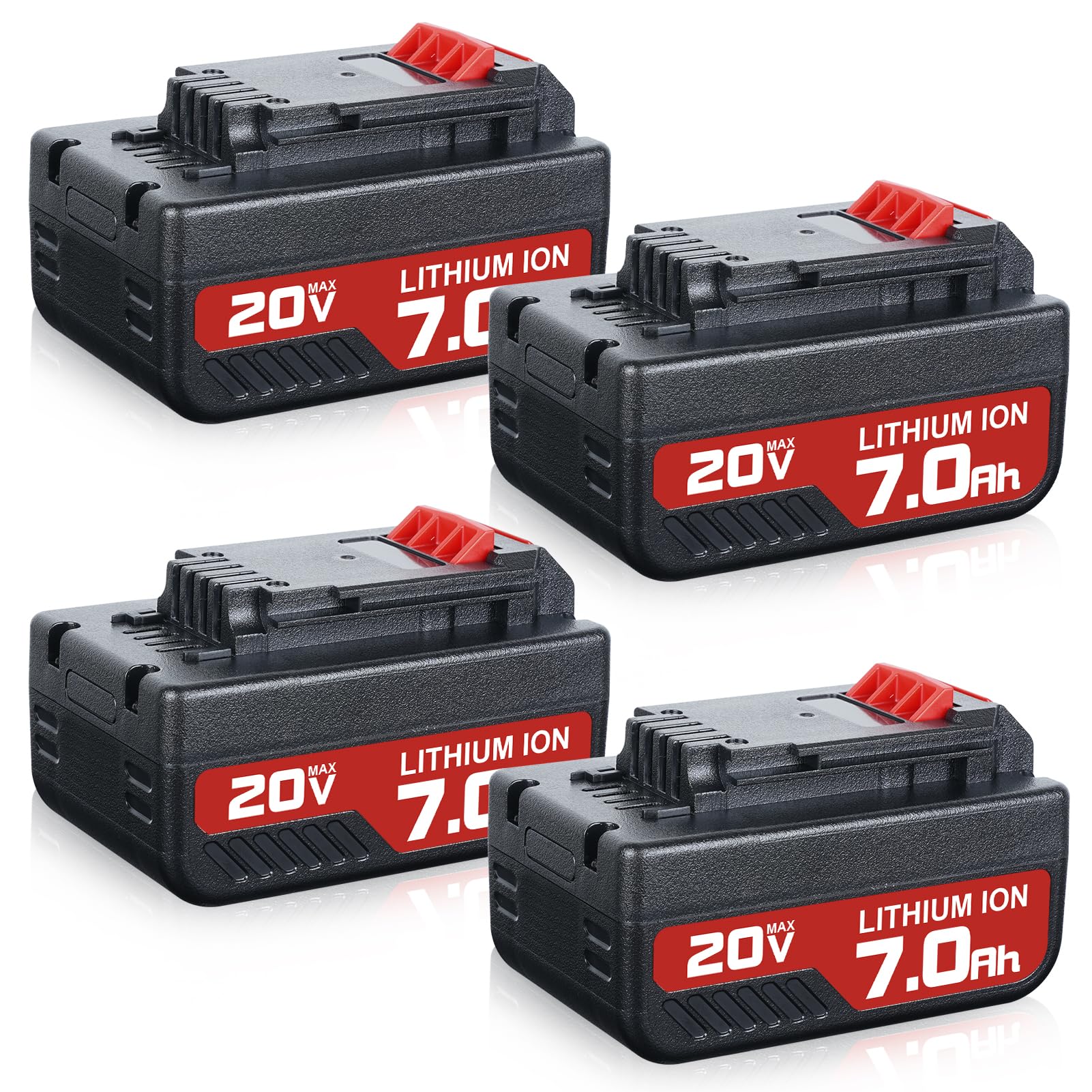 Amazon.com: GROWFEAT 4 Pack 7.0Ah 20V Li-ion Replacement for Porter ...