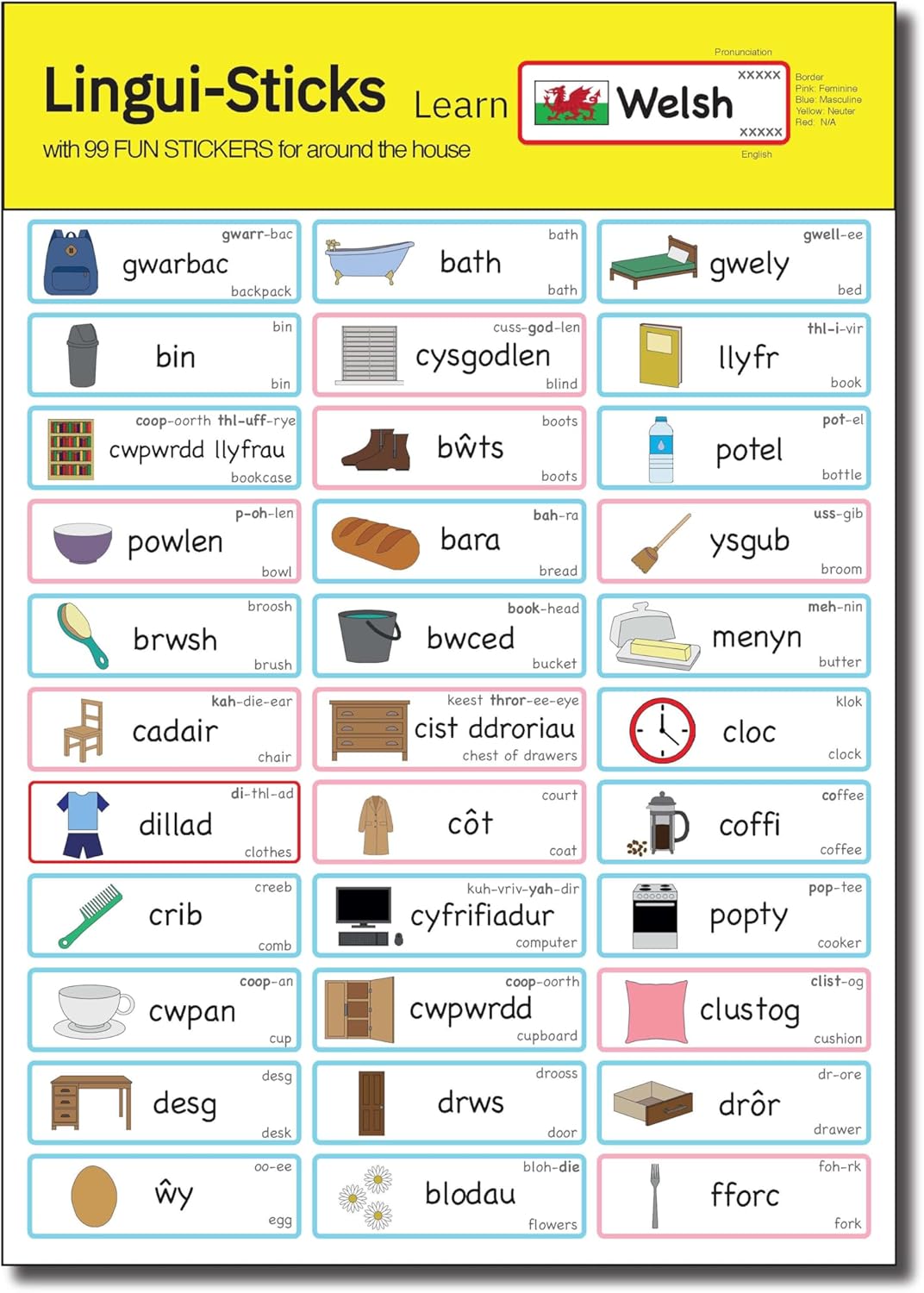 Lingui-Sticks Language Learning Stickers - Educational Stickers to ...