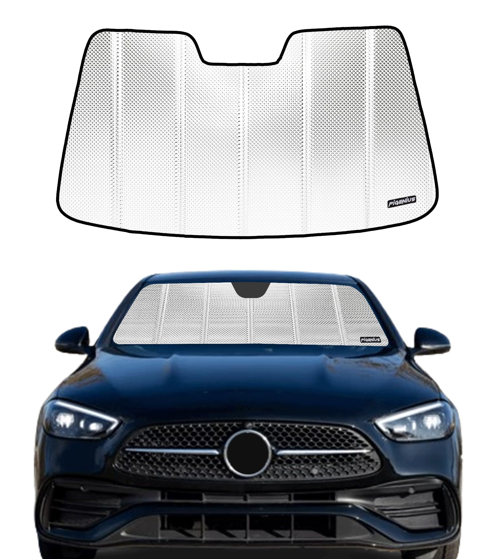 Amazon.com: Pigenius Windshield Sun Shade for 2015-2021 Mercedes-Benz C ...