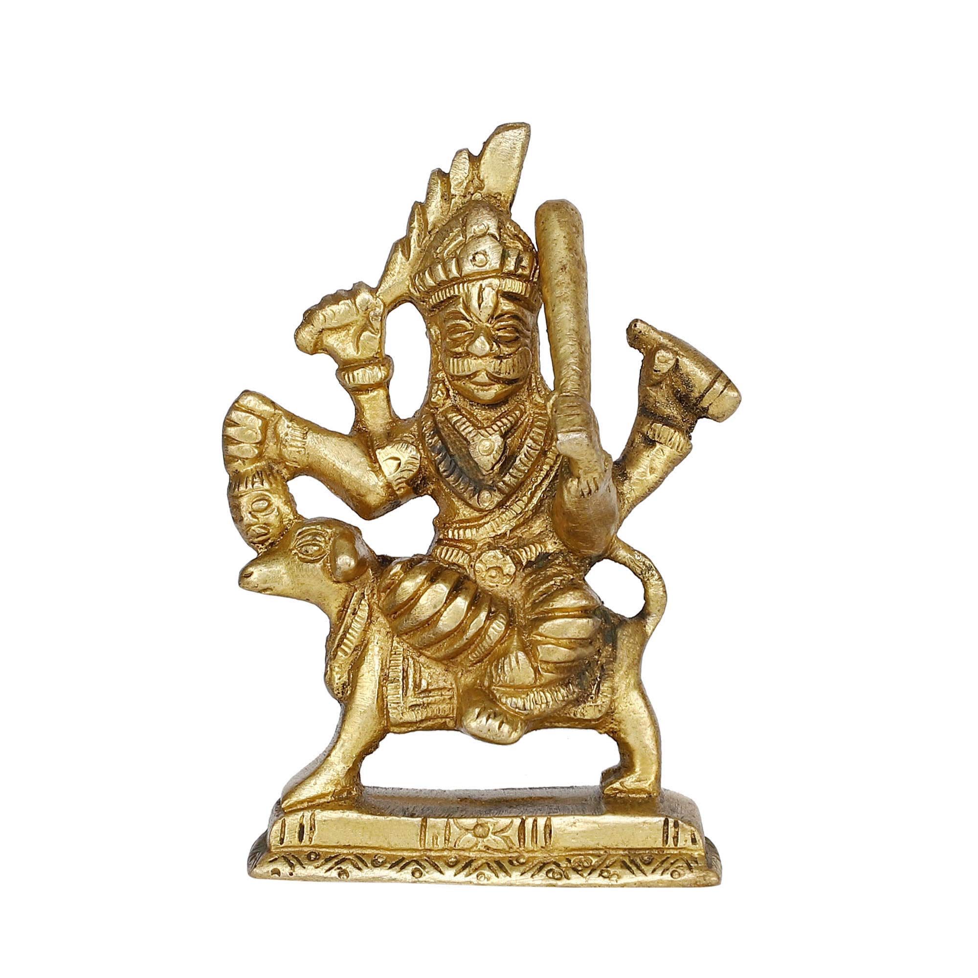 Buy GURU JEE™ Brass Statue Maha Kaal Bhairo Baba Murti Bhairav Idol for ...