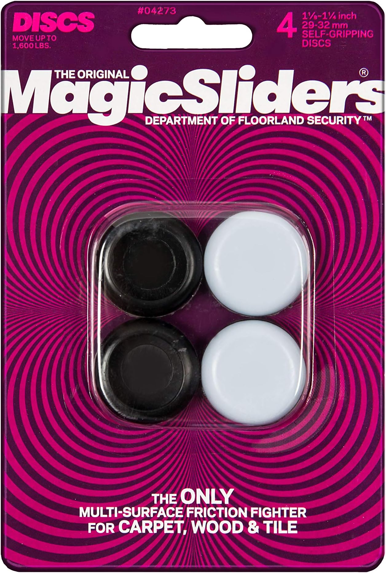 Magic Sliders L P 4273 1-1/4in RND Slider, Sold as 6 Pack, 24 Count ...