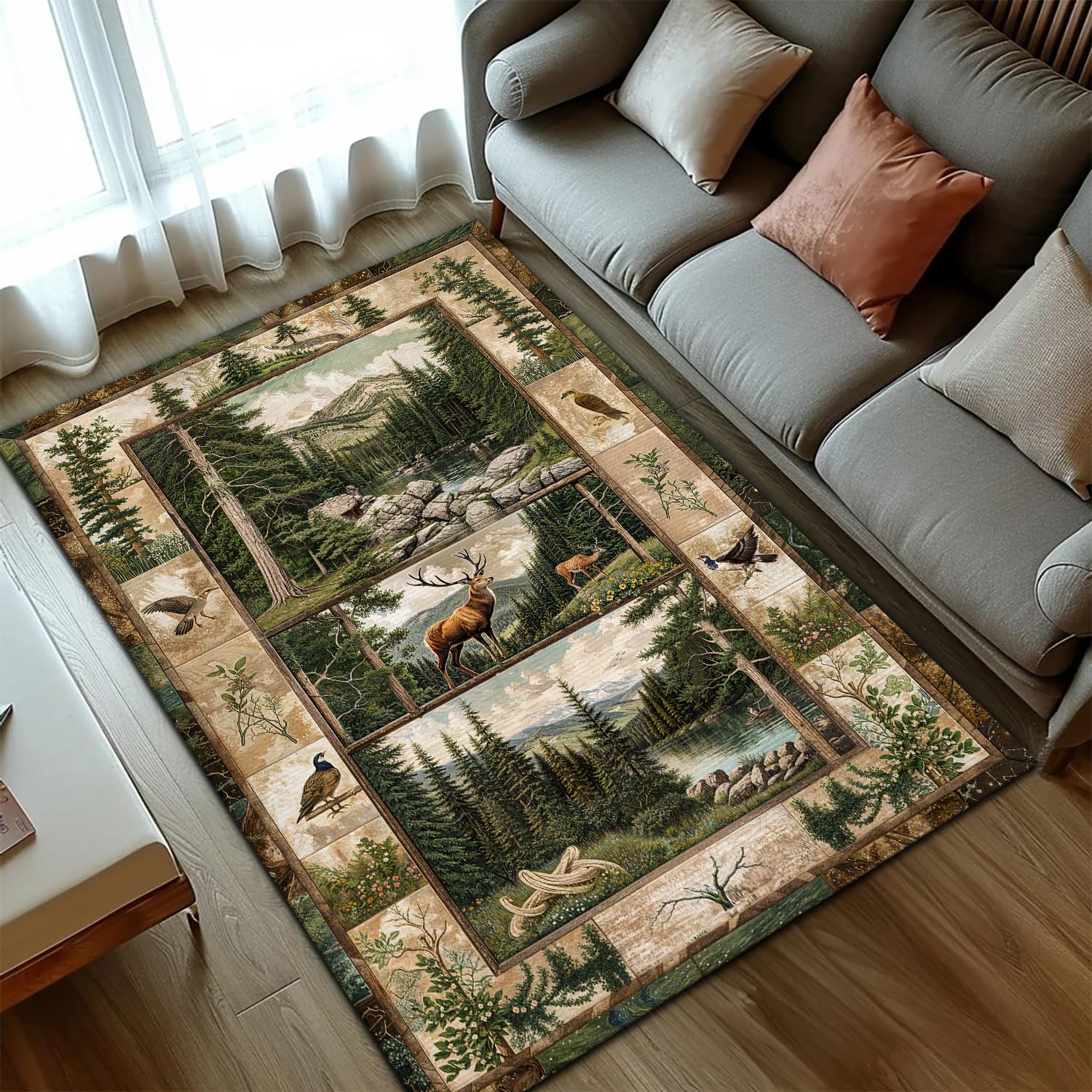 Amazon.com: Owingus Design Deer Hunting Rug Deer Hunting Rugs Whitetail ...