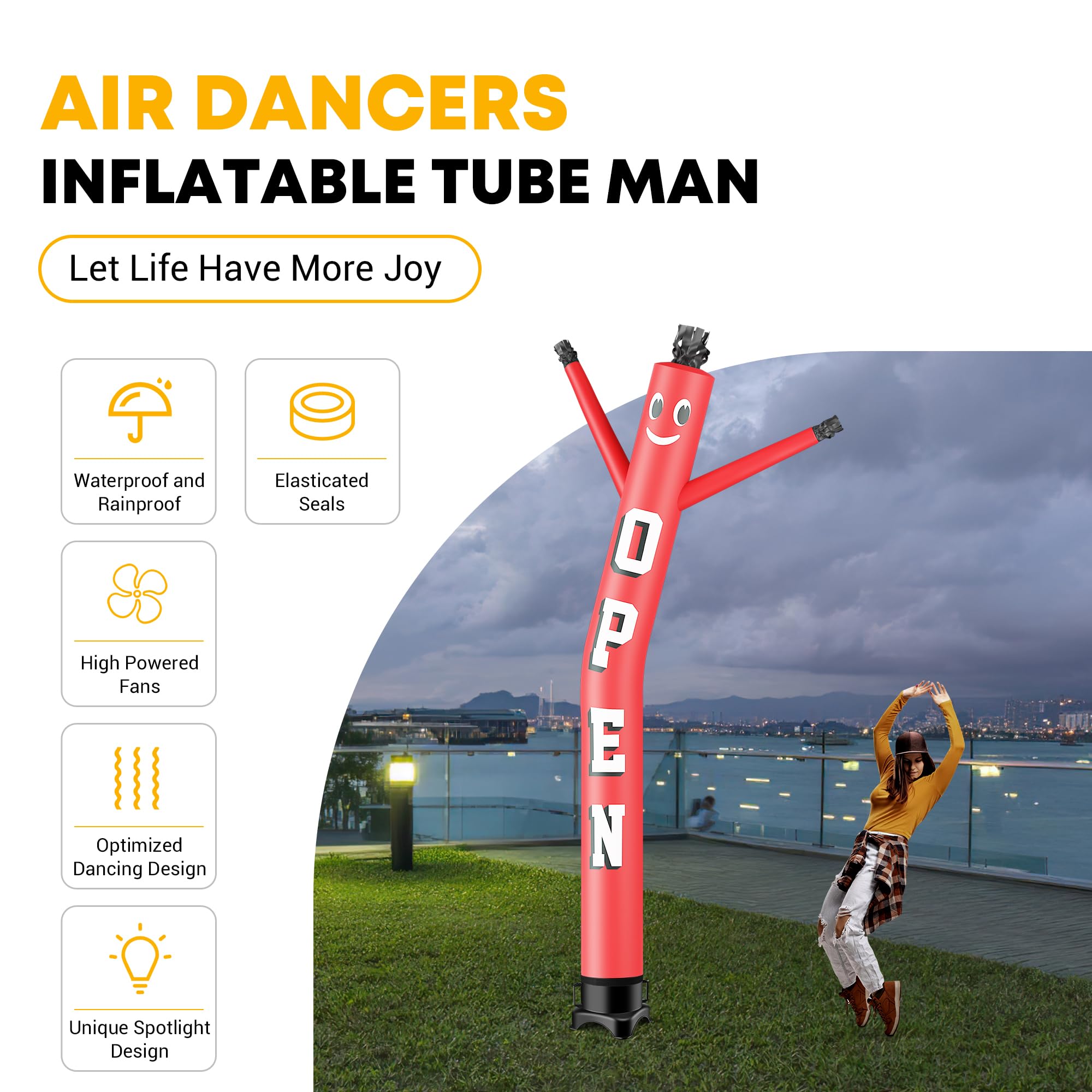 Snapklik.com : 10FT Air Inflatable Waving Tube Man Set