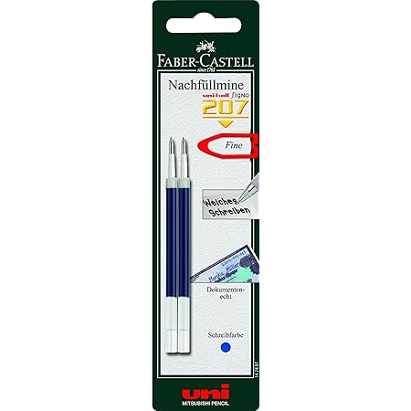 uni-ball 147497 "Signo 207" Pen Refill - Blue (Pack of 2) : Amazon.co ...