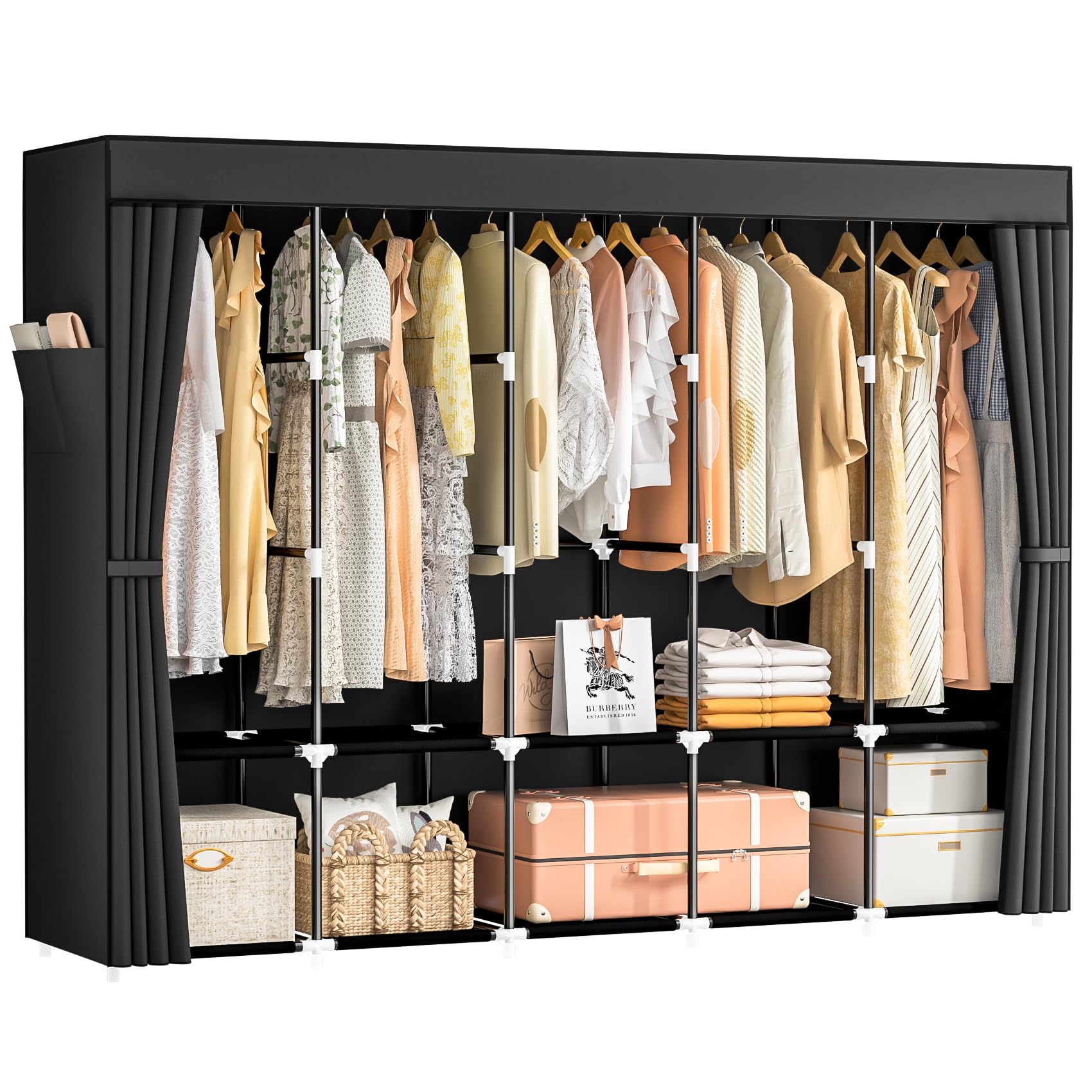 Amazon.com: Neatrays 83 Inch Large Capacity Wardrobe Closet, Portable ...