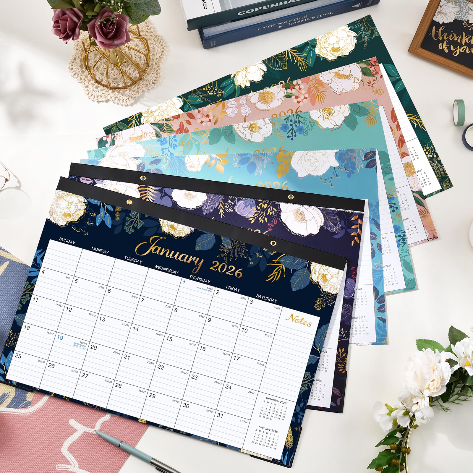 Snapklik.com : 2026 Desk Calendar - Jan. 2026 - Dec. 2026, 12 Months ...