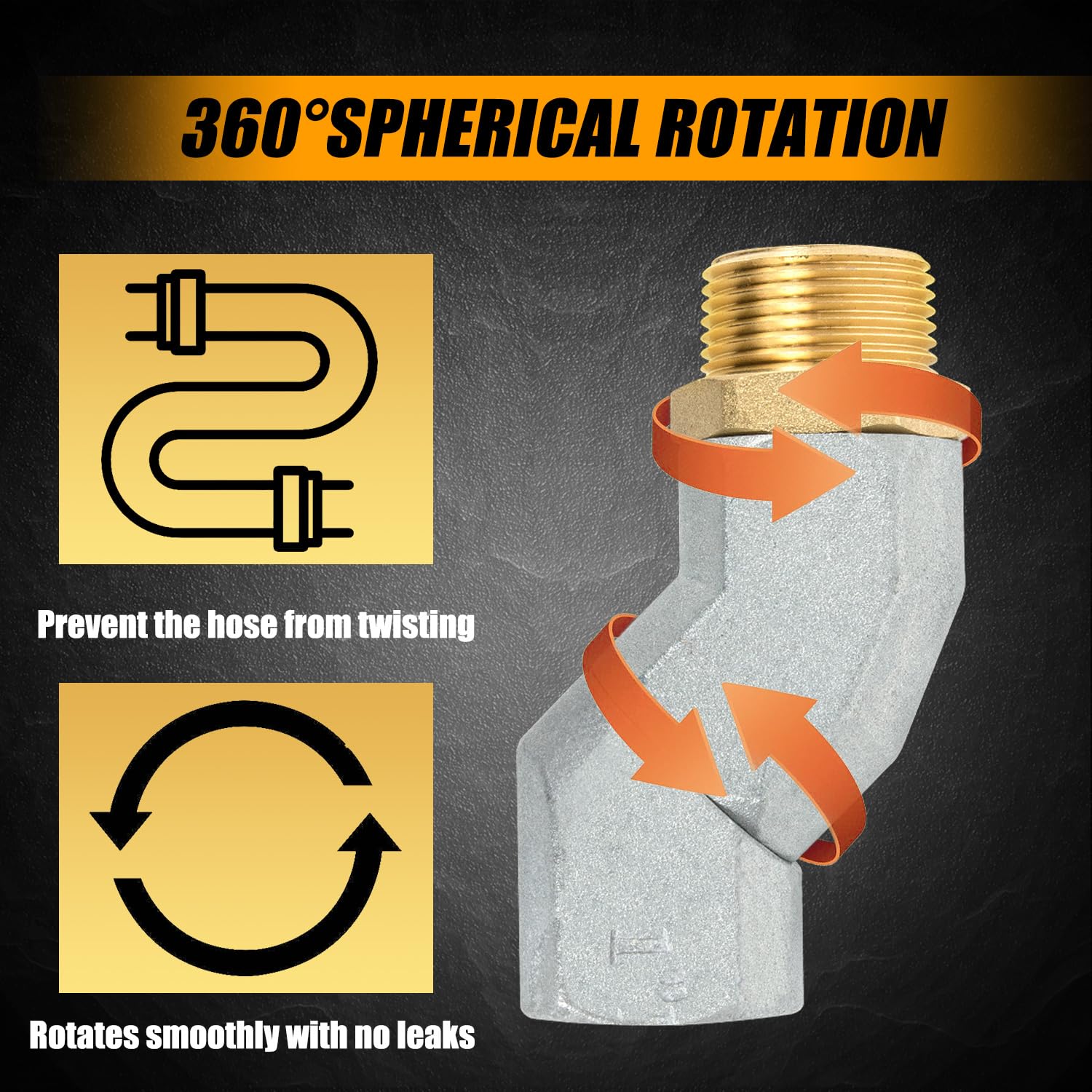 Snapklik.com : 2 PCS 1" NPT Fuel Hose Swivel Fuel Transfer Swivel 360 ...