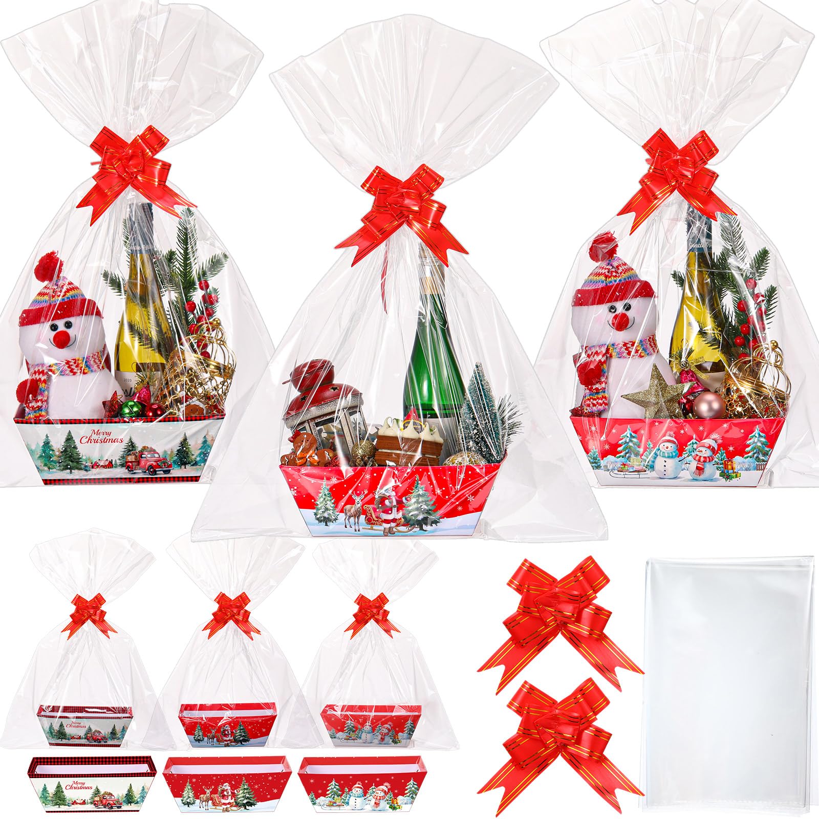 Snapklik.com : Pasimy 12 Set Large Christmas Baskets For Gifts Empty ...