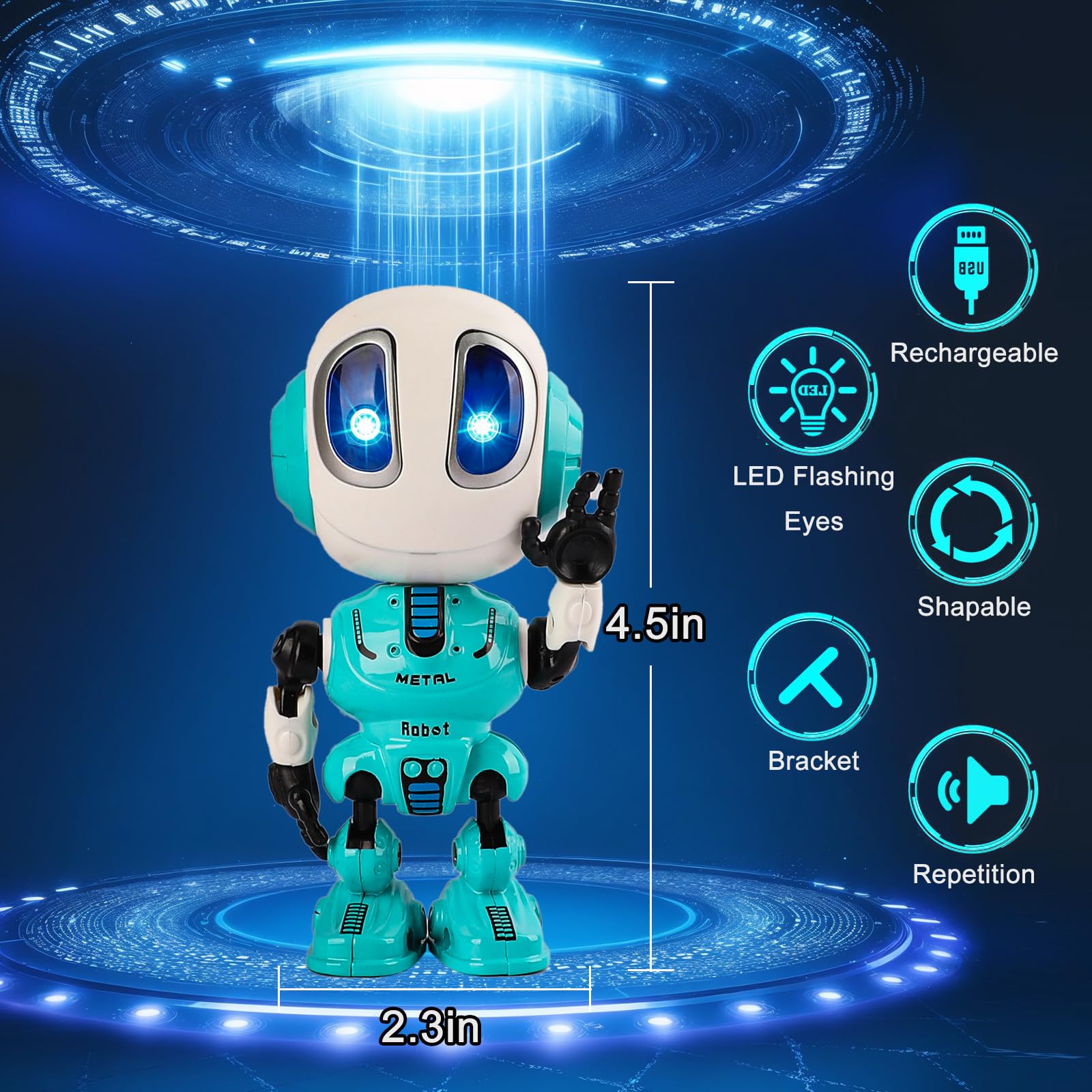 Snapklik.com : Aiencsai Talking Robot For Kids Toys, Rechargeable ...