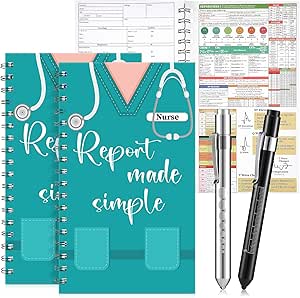 Amazon.com : Pajean 4 Pcs Nurse Report Sheet Notebooks with Medical ...