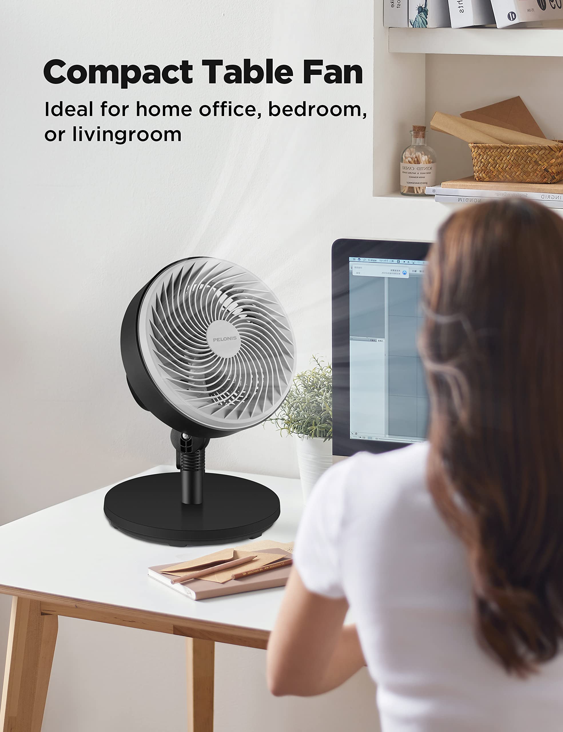 PELONIS Air Circulator Fan | 2 In 1 Table Pedestal Fan | Adjustable ...