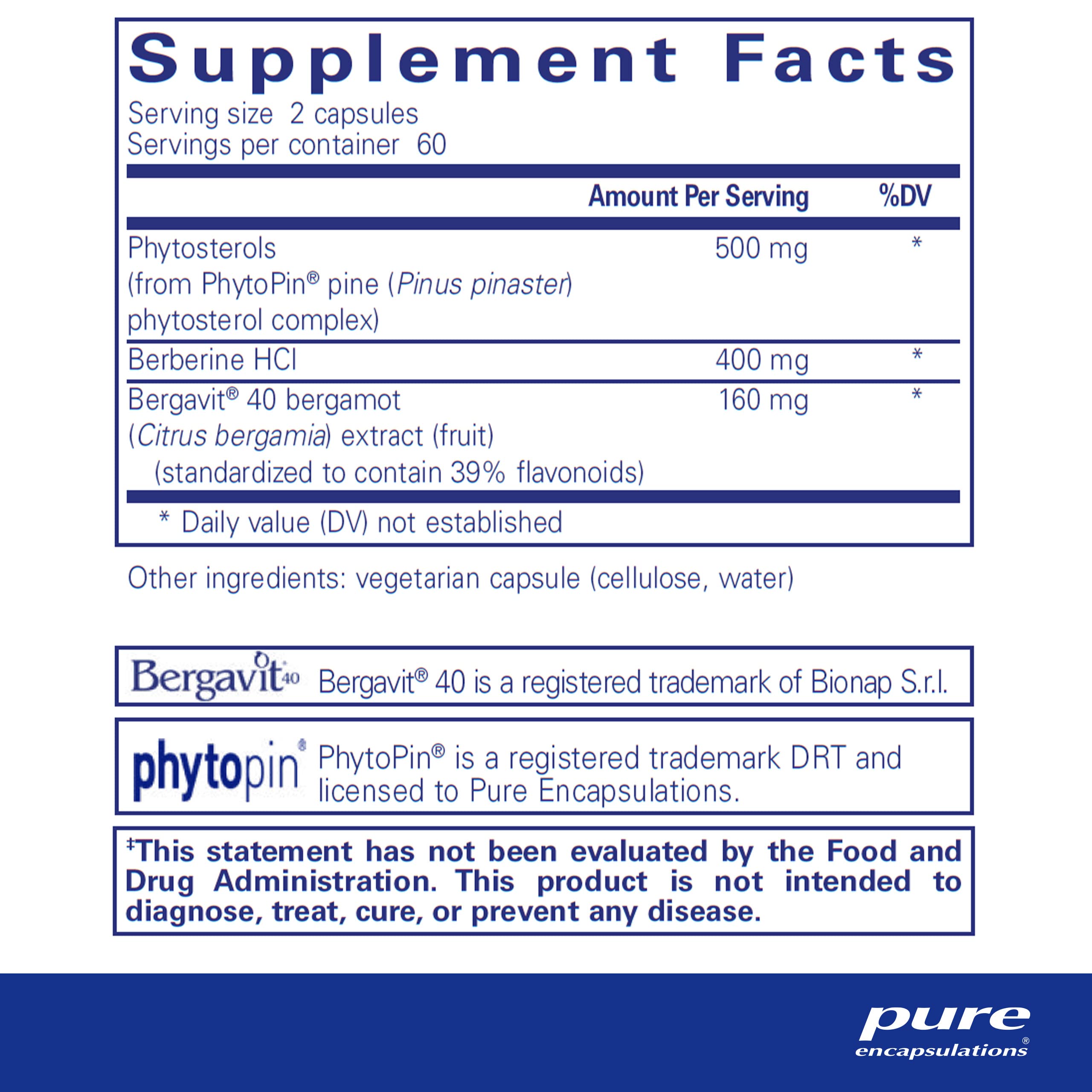 Buy Pure Encapsulations CholestePure Plus II | Phytosterol, Berberine ...