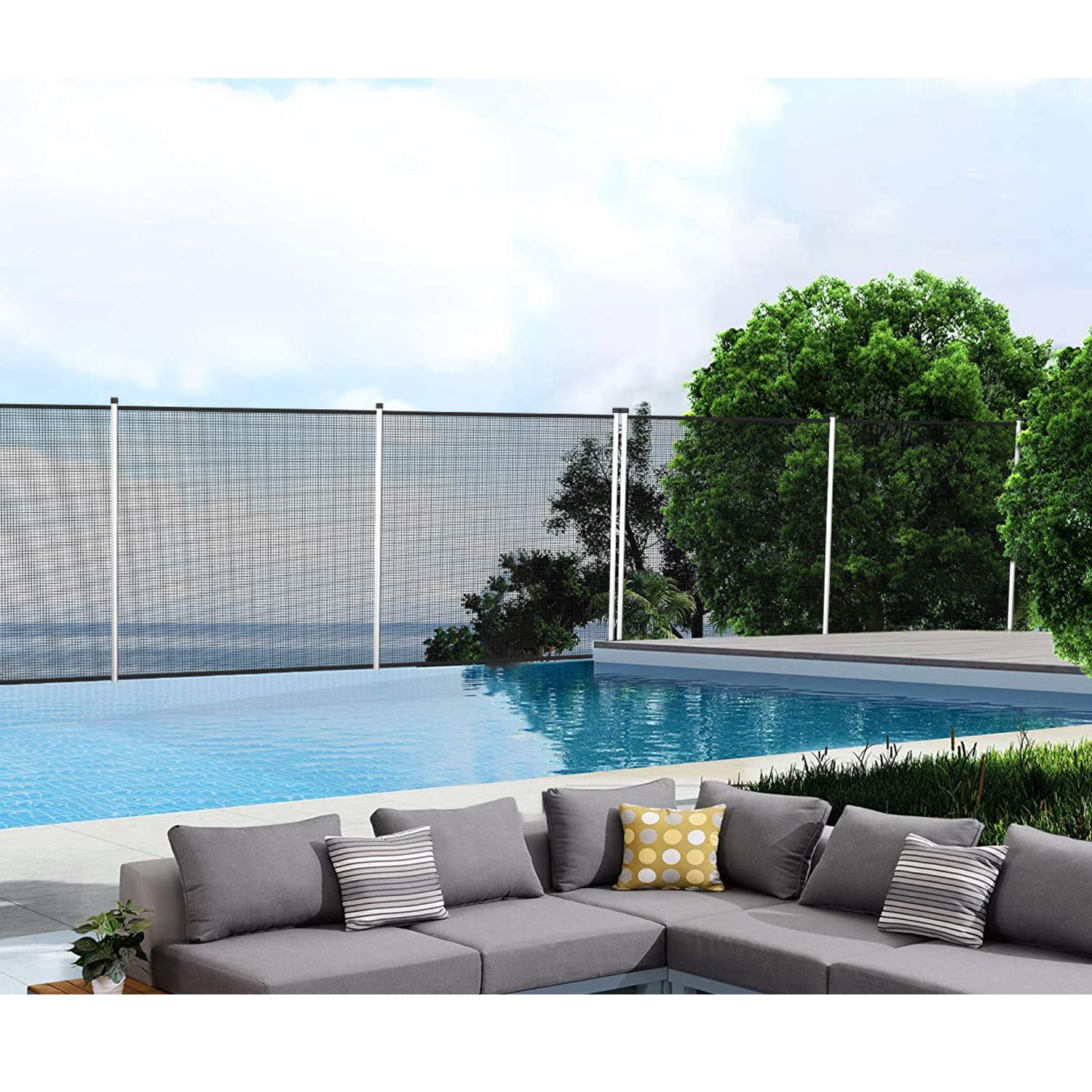 Snapklik.com : TANG Pool Fence For Inground Pools Removable Safety Mesh ...