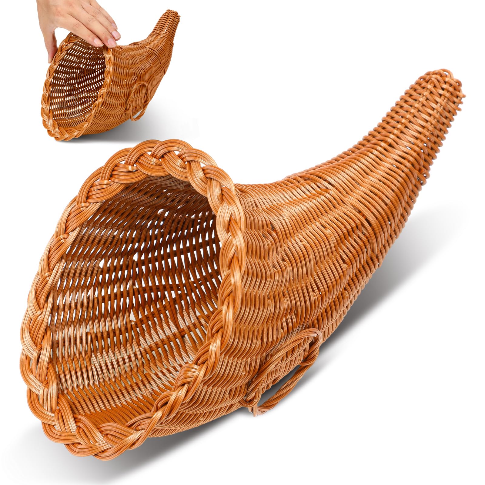 Amazon.com: Dandat 1 Piece Fall Cornucopia Basket 13.78 Inch ...