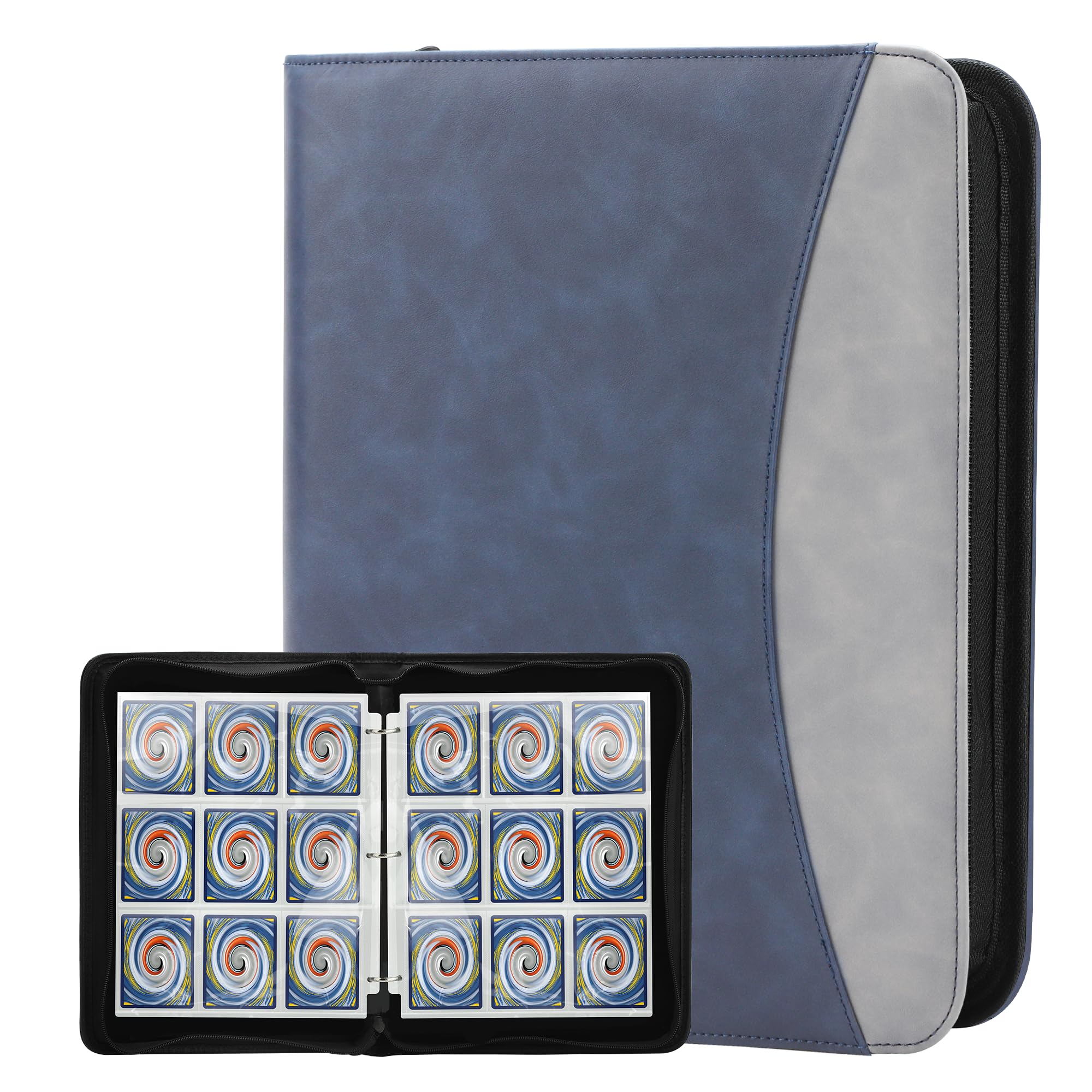 Trading Card Binder with Sleeves 9 Pocket Card Binder Premium 720 ...