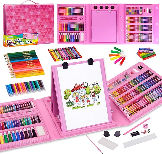 Artworx 208 Piece Painting and Colouring Set - Kids Art Set With Case ...