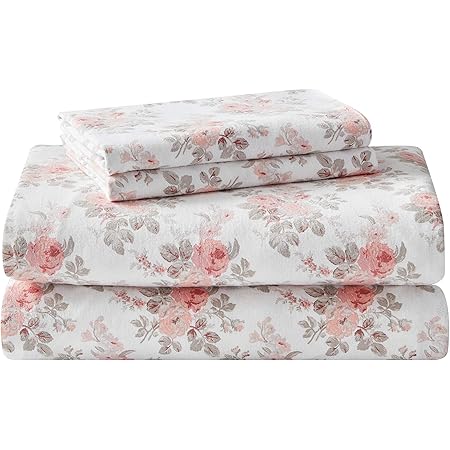 Amazon.com: Laura Ashley Home - Flannel Collection - Sheet Set - 100% ...