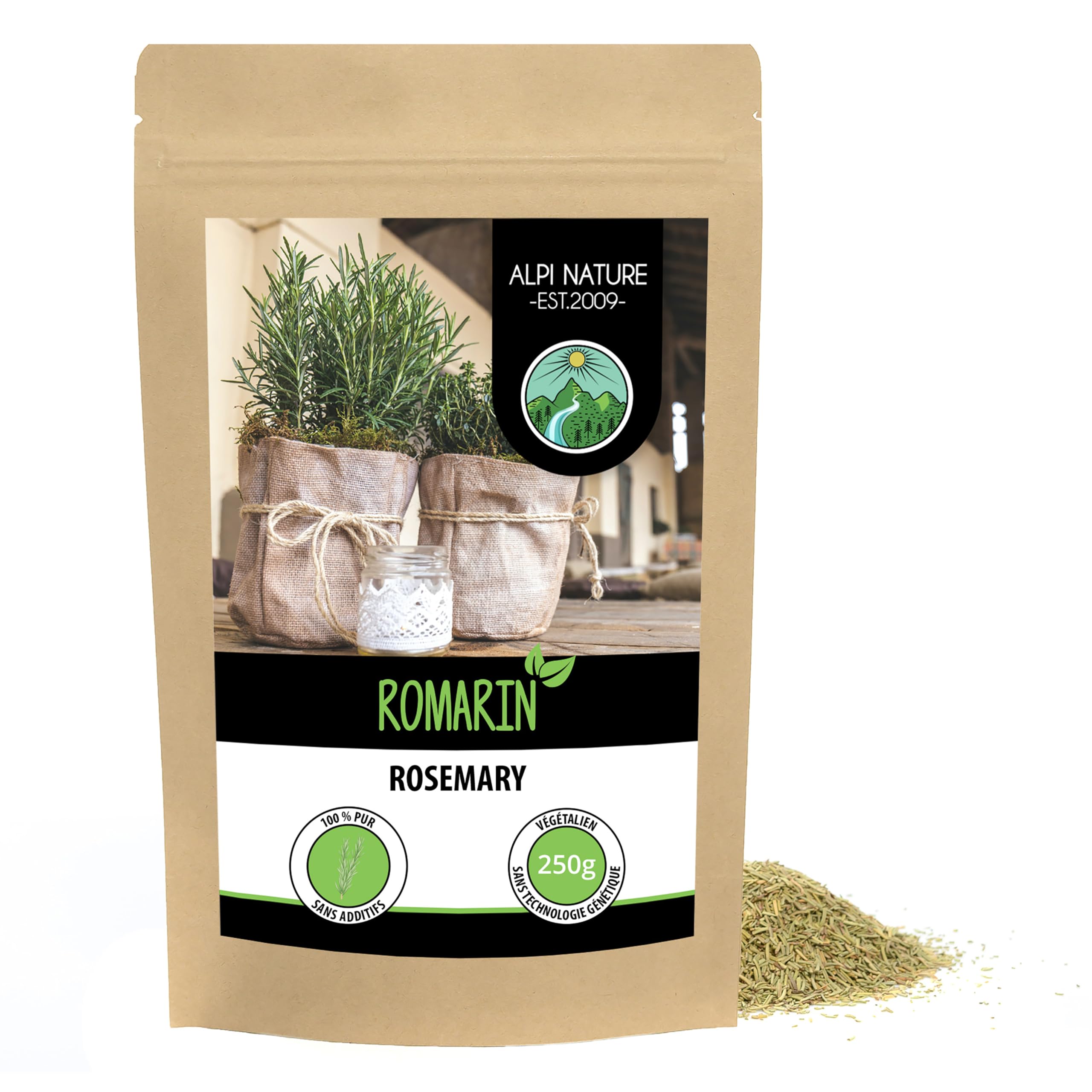 Romarin séché (250g), 100% pur et naturel pour les mélanges d'épices et ...
