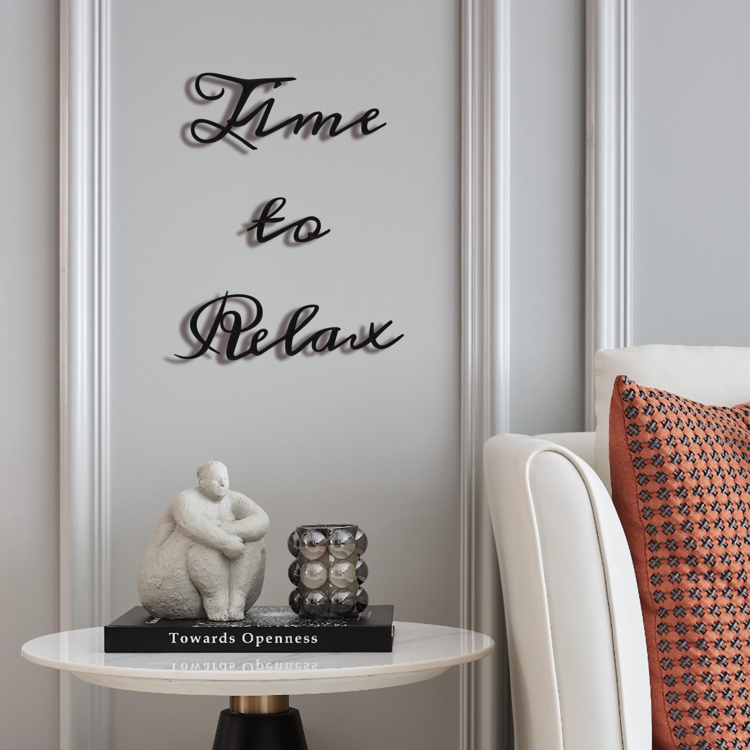 Amazon.com: LIYAOLI Time to Relax Signs for Wall Decor,Black Metal ...