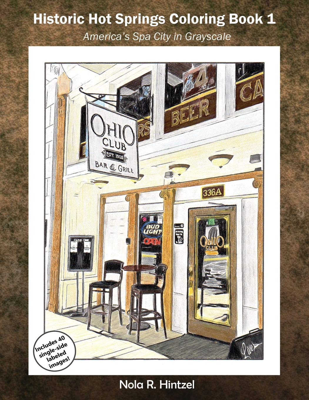 Historic Hot Springs Coloring Book 1: America's Spa City in Grayscale ...