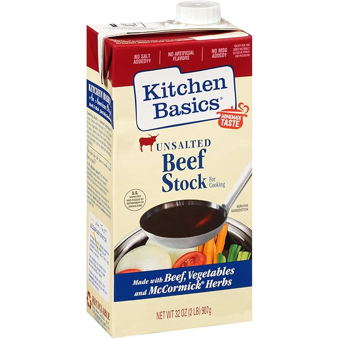 Amazon.com : Kitchen Basics Unsalted Beef Stock, 32 fl oz : Packaged ...