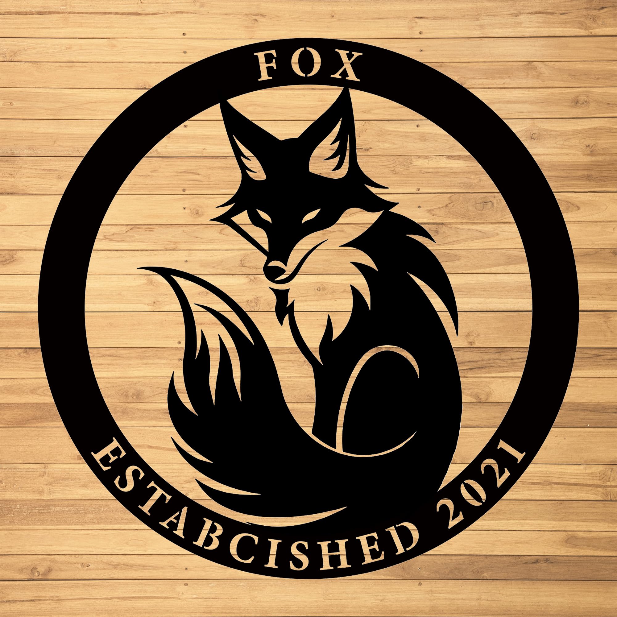 Amazon.com: Custom Fox Metal Wall Signs - Personalized Fox Metal Wall ...