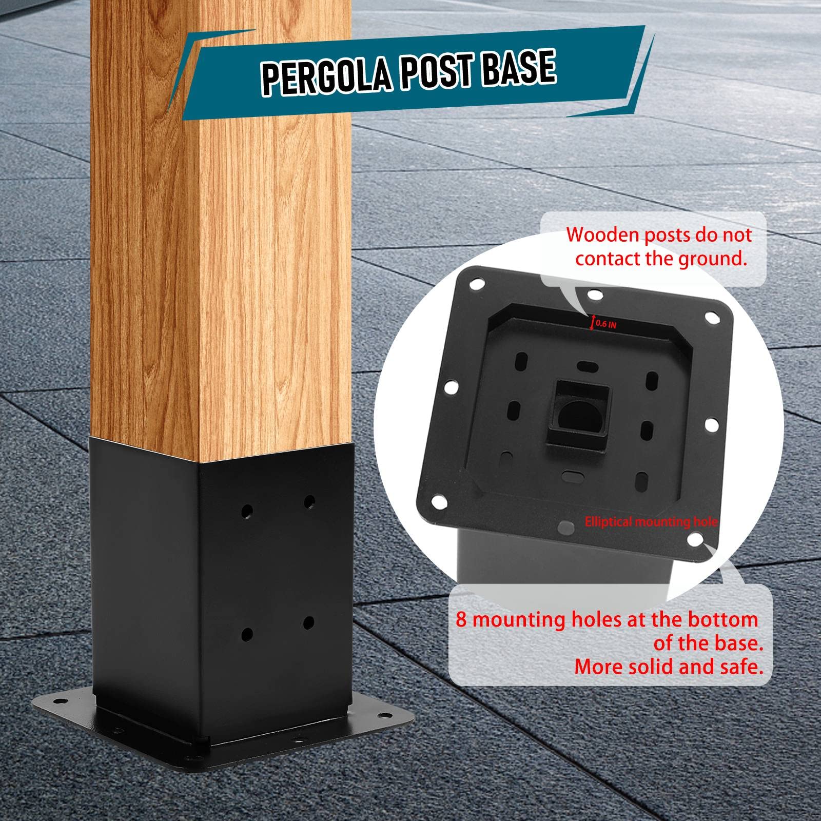 Snapklik.com : 4x4 Pergola Kit,Pergola Brackets 3-Way Right Angle ...