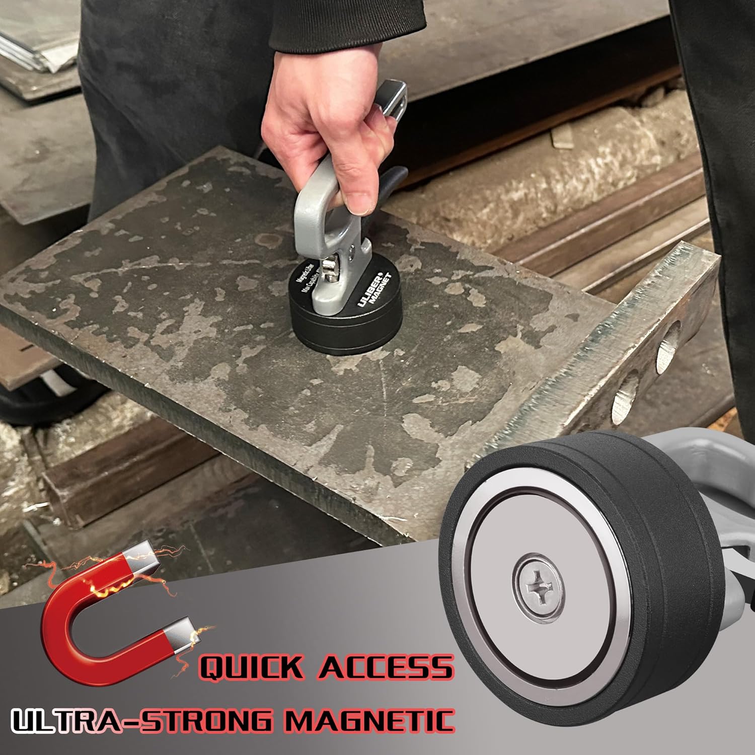 Strong Magnet Tool Heavy Duty Magnetic Pickup Tool - Quick Release ...