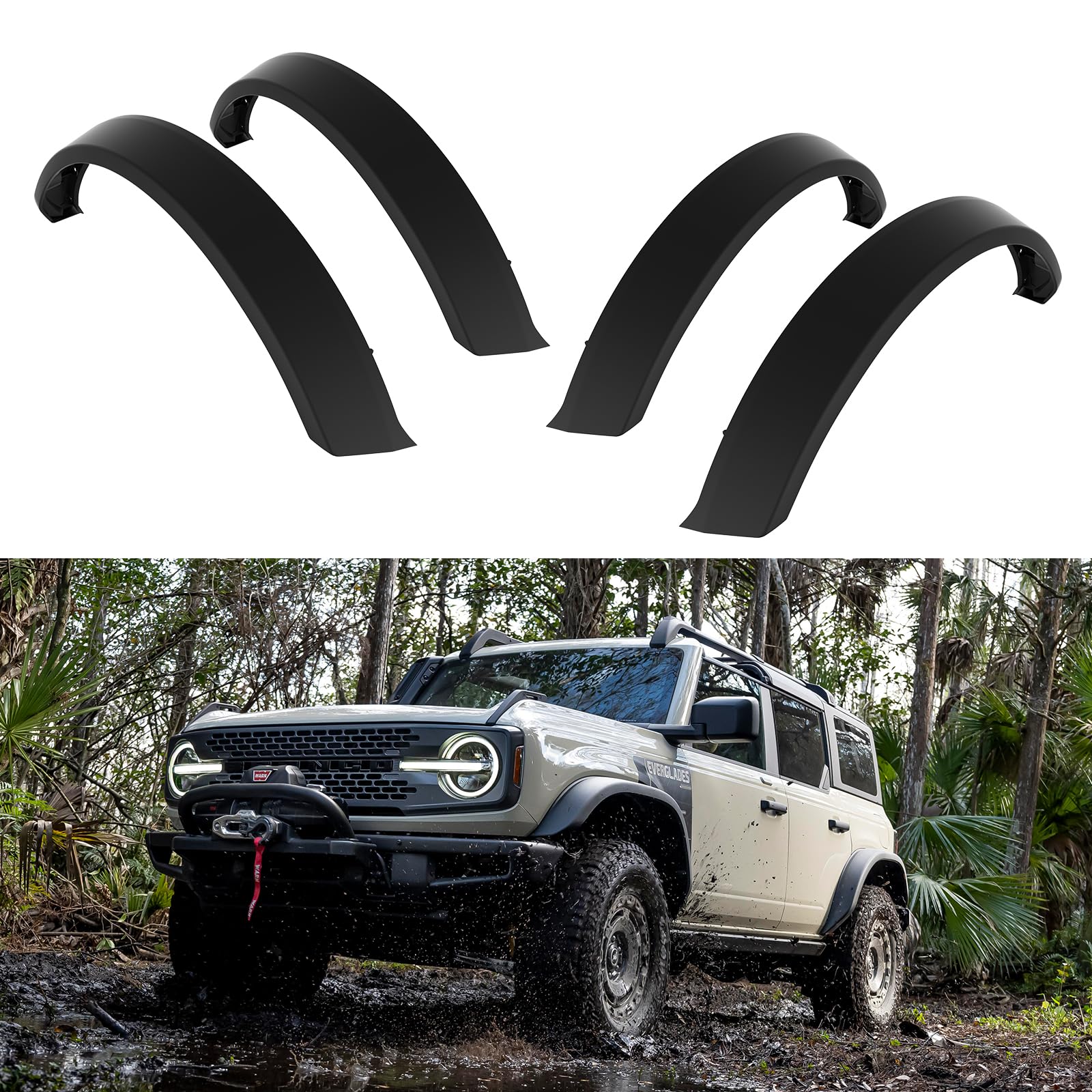 Amazon.com: LitMiRaCle Widened Fender Flares Compatible with F-ord ...