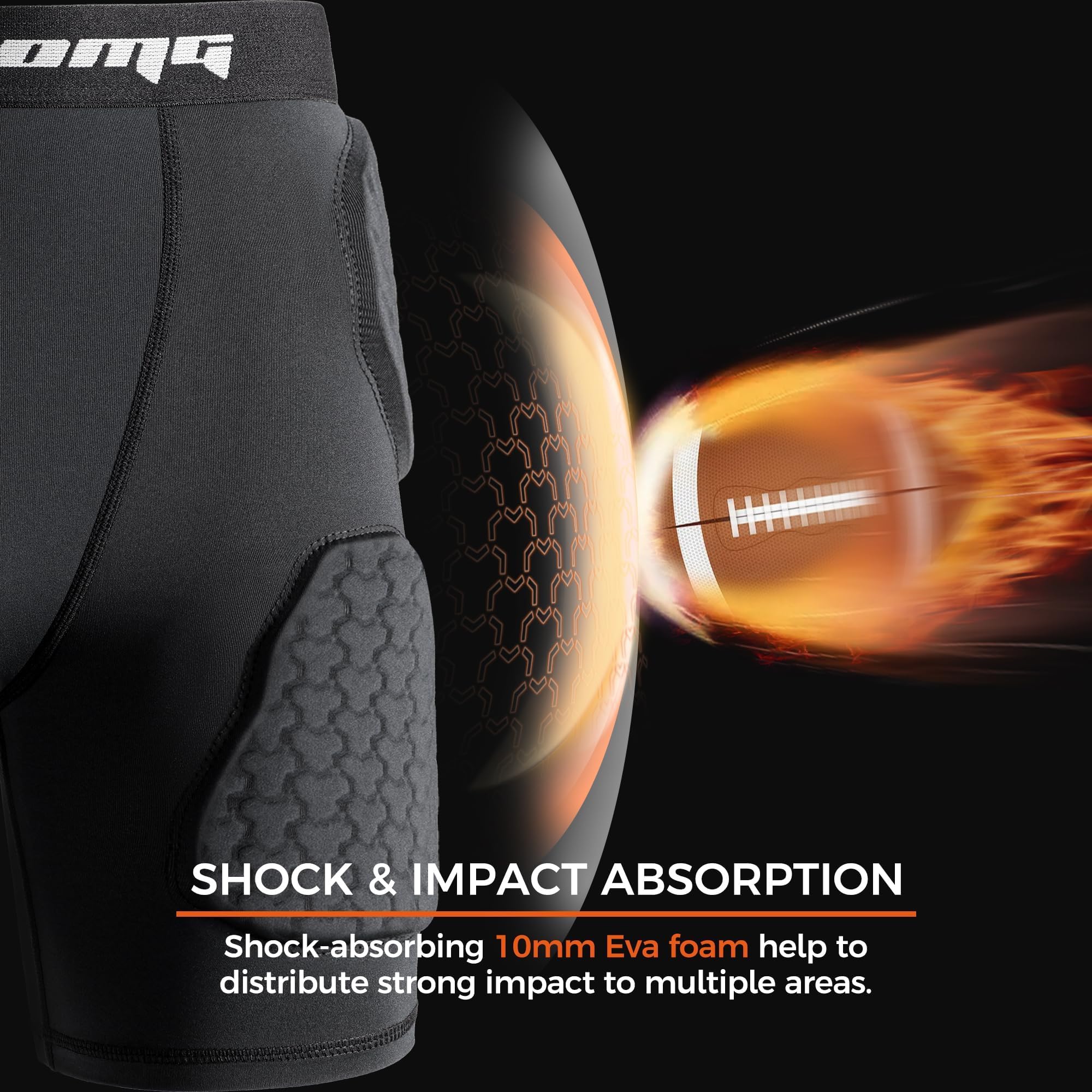 Snapklik.com : COOLOMG Youth Kids Football Girdle Shorts